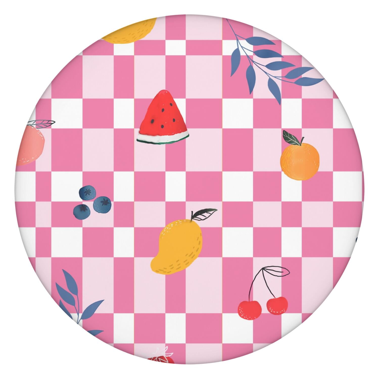 Watermelon Pattern Round Tablecloth Elastic Edge, 100% Waterproof ...