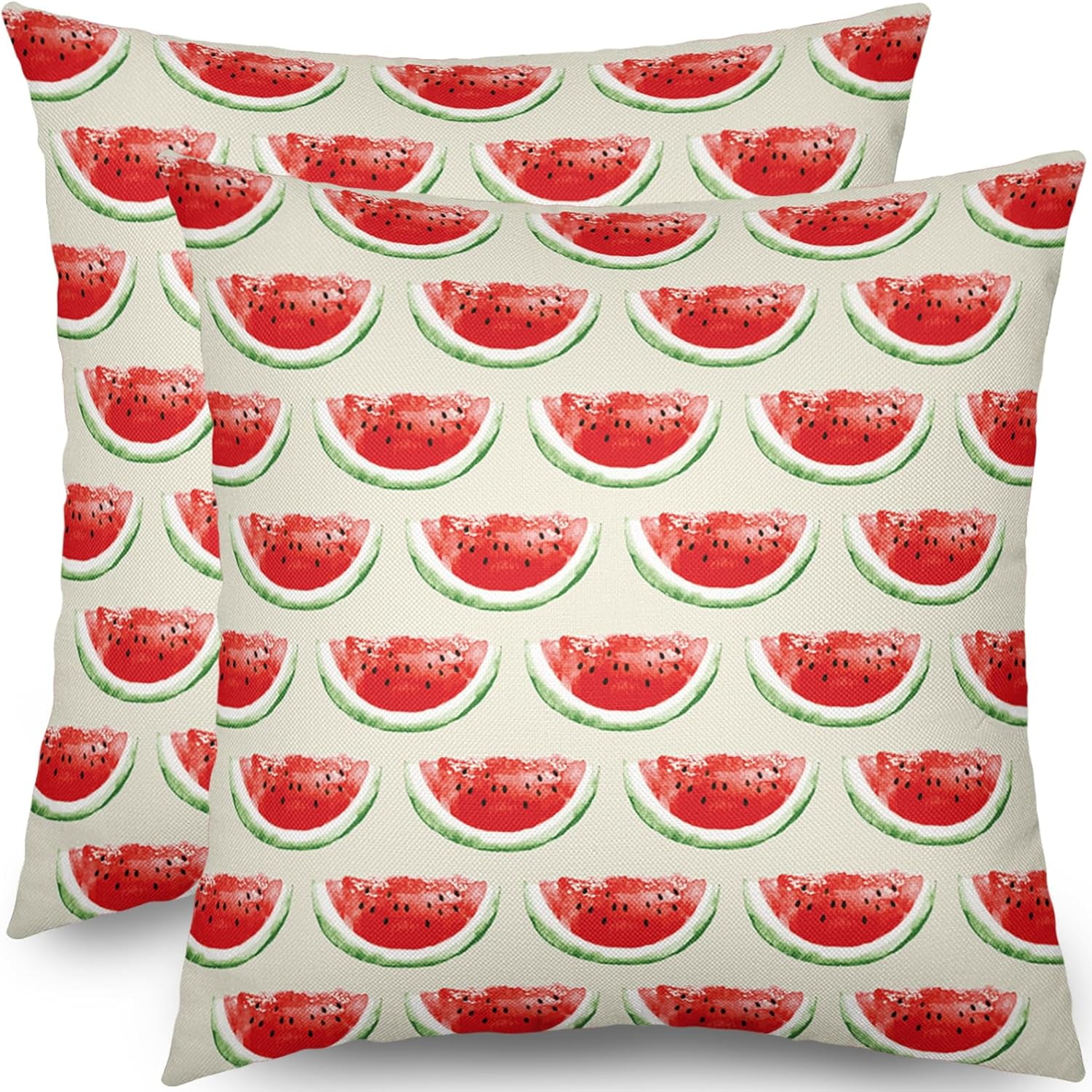 Watermelon Pillow Covers 18x18 Set of 2 Summer Fruits Pattern Print ...