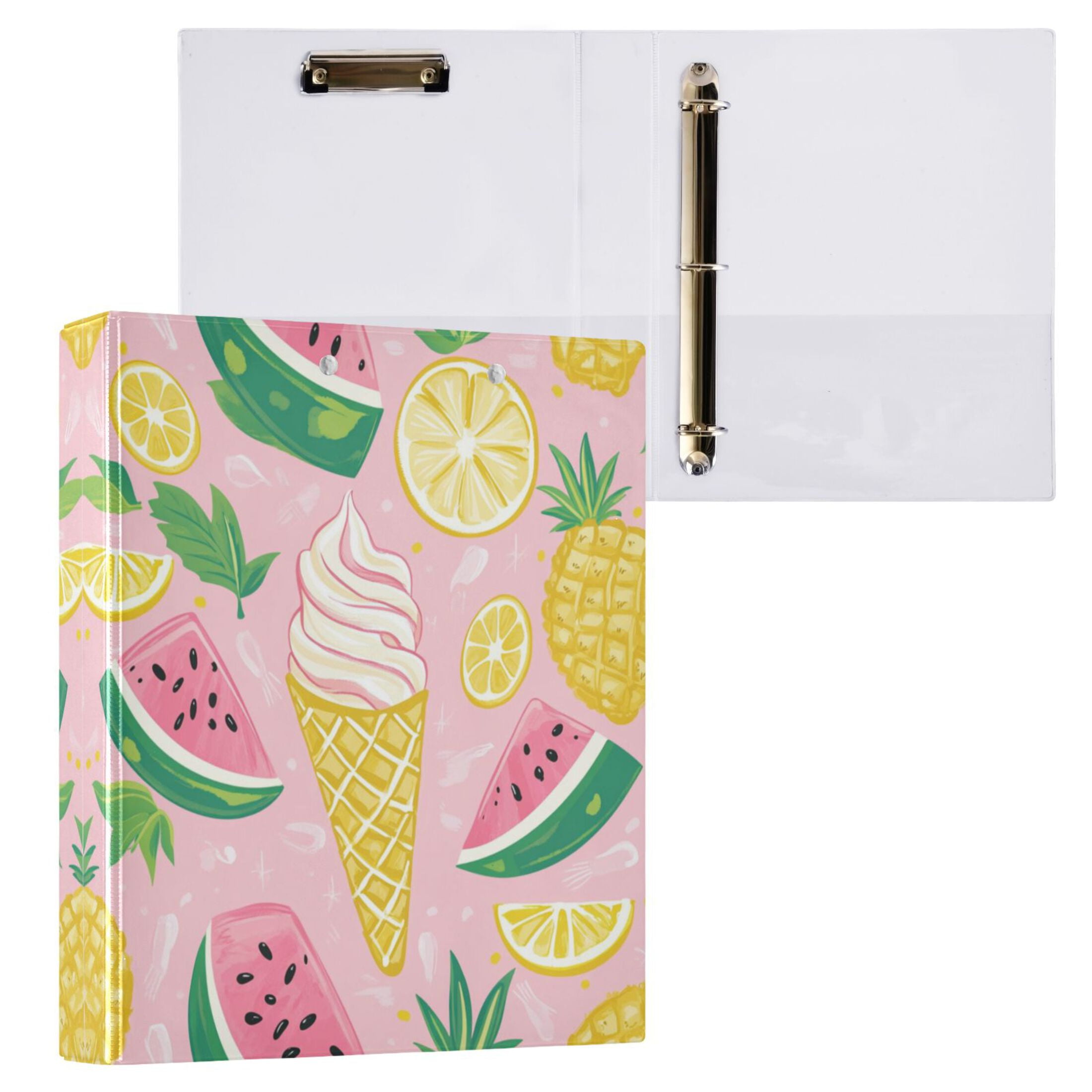 Watermelon Pineapple 3 Ring Hardcover Binders 1.5in Round Rings for ...
