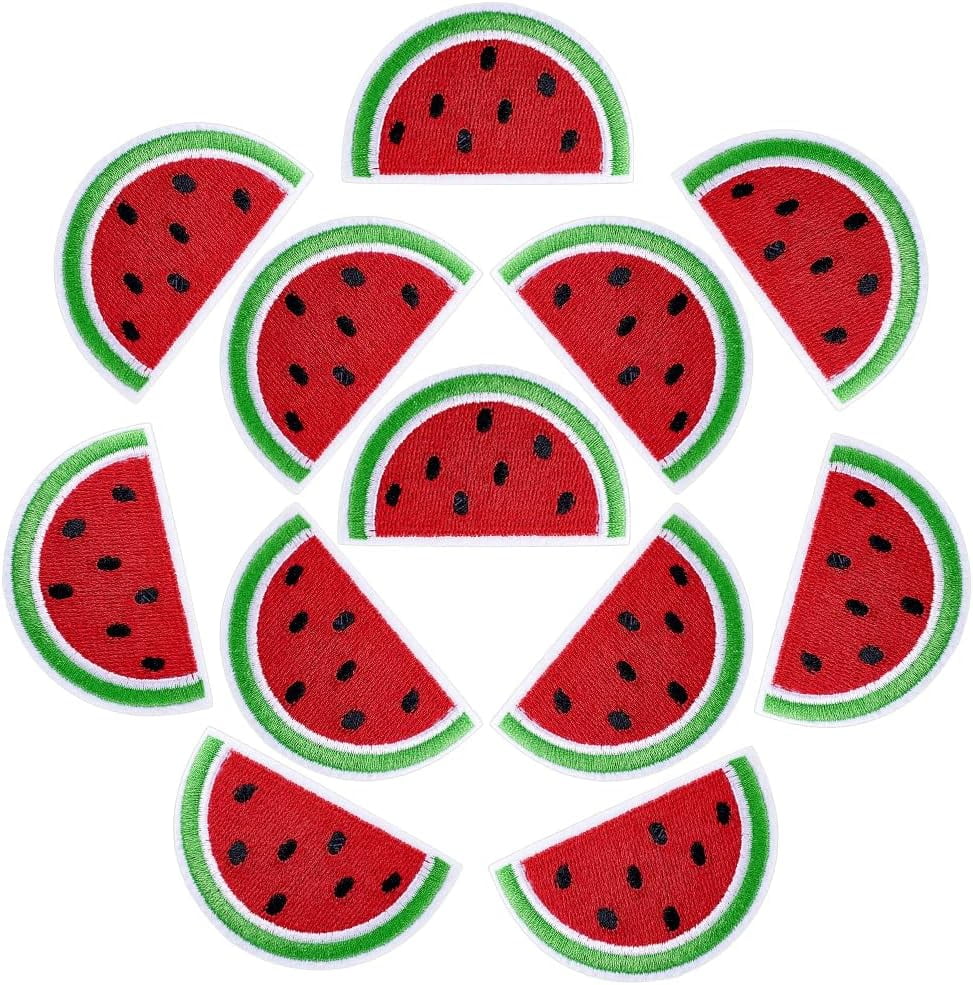 Watermelon Polyester Computerized Embroidery Iron on/Sew on Patches Chinese Style Appliques Red ...