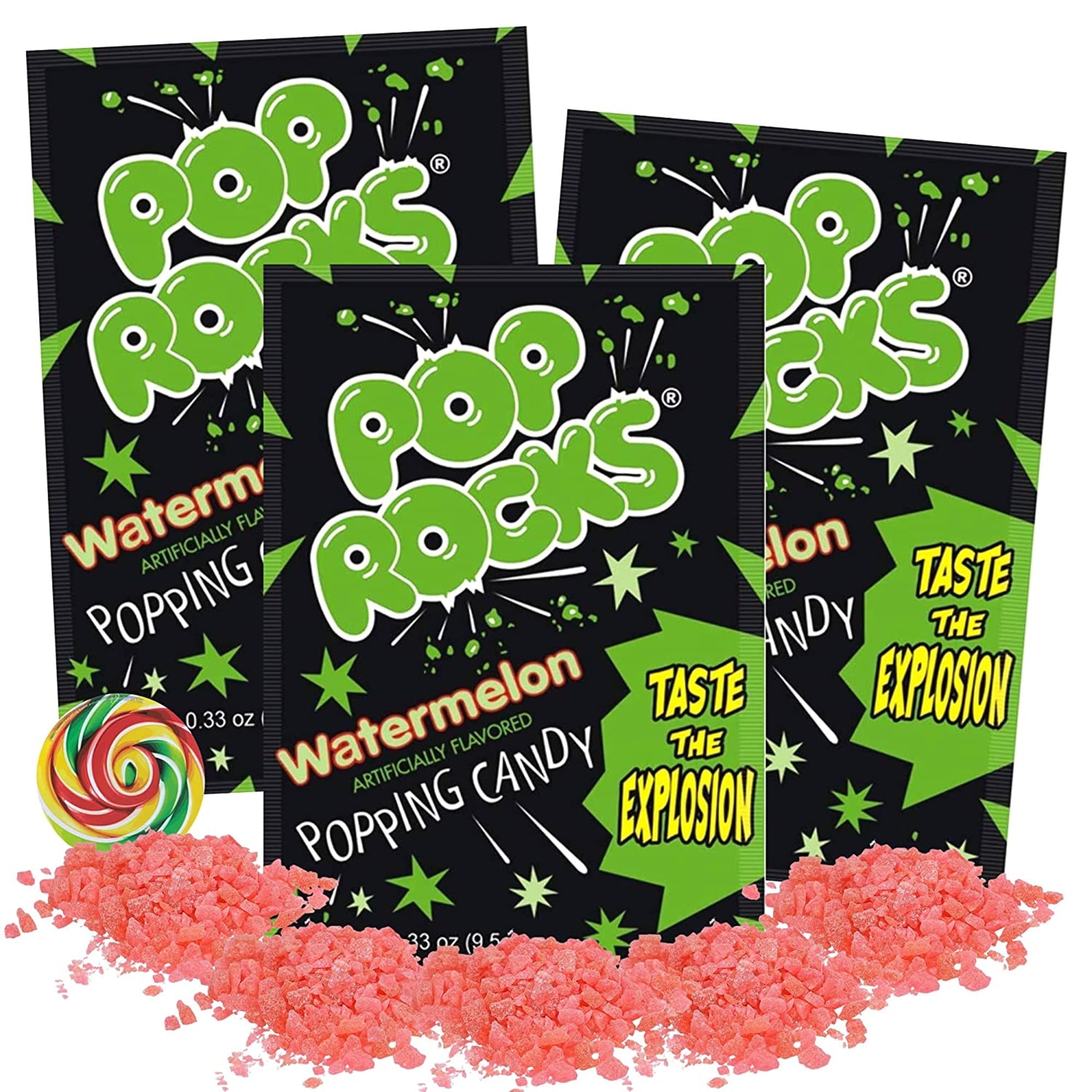 Watermelon Pop Rocks, Birthday Party Candy, Pack of 3, .33 Ounces per ...