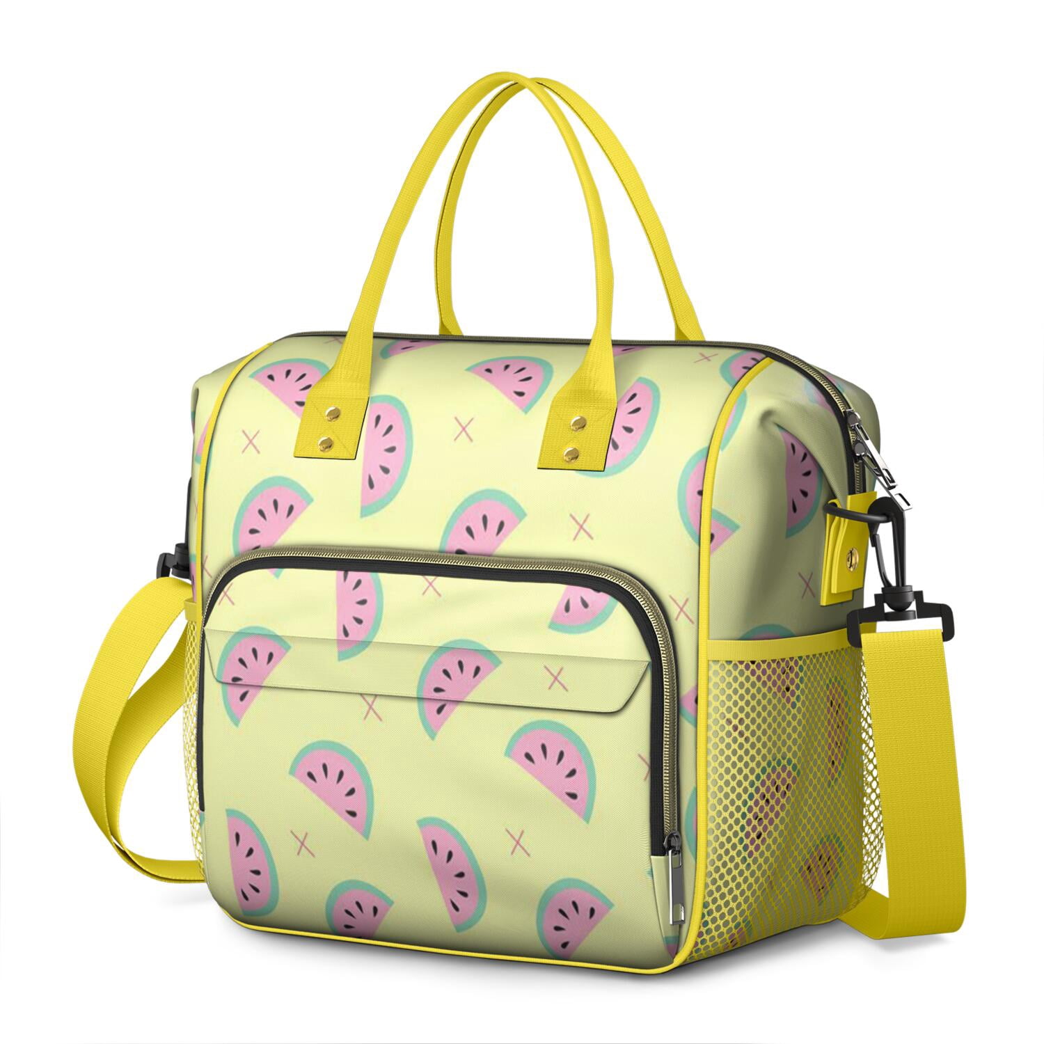 Watermelon Print Insulated Lunch Tote Bag - Leakproof Cooler Bag for ...