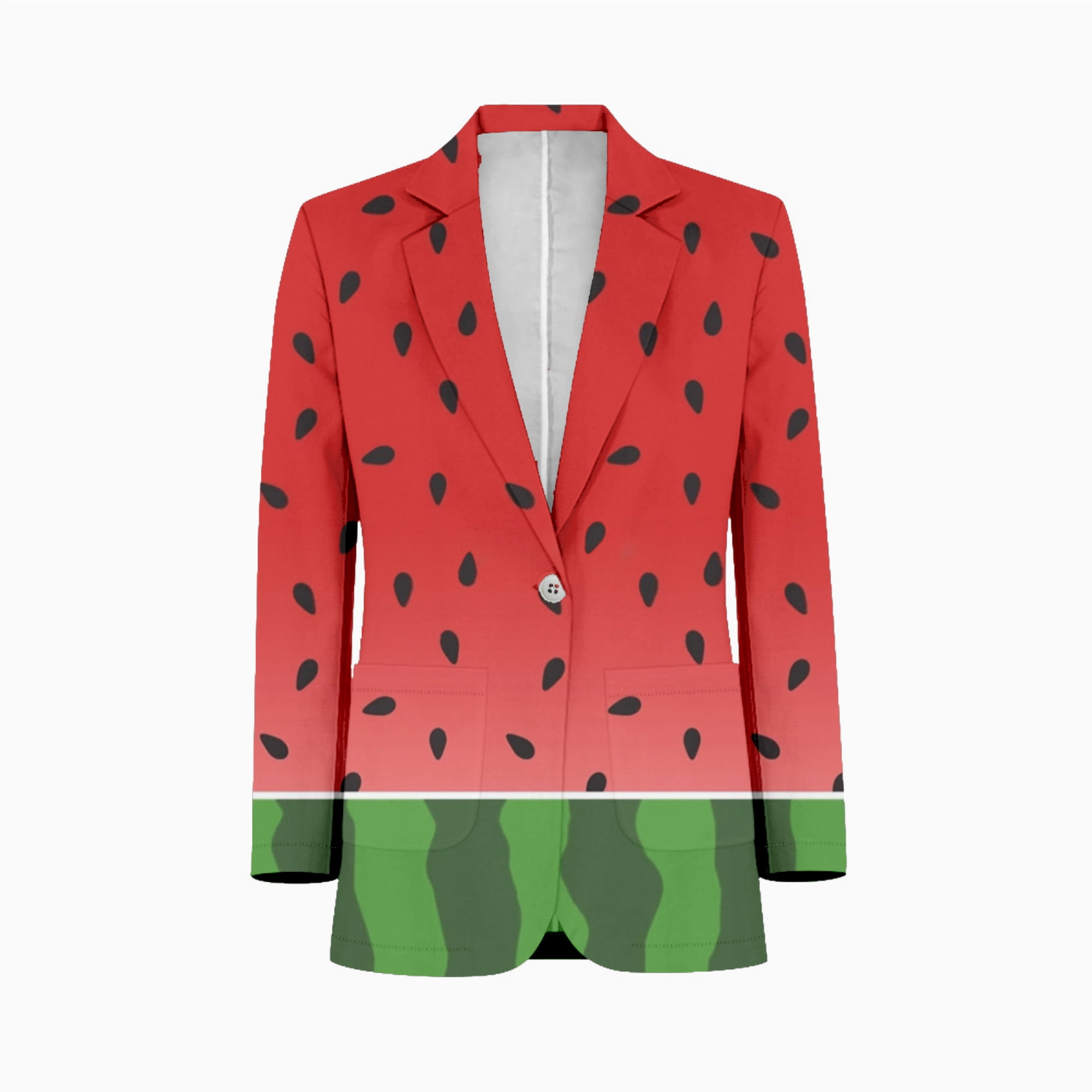 Watermelon Print Mens Suits Shawl Collar Slim Fit Suit Mens Groom ...
