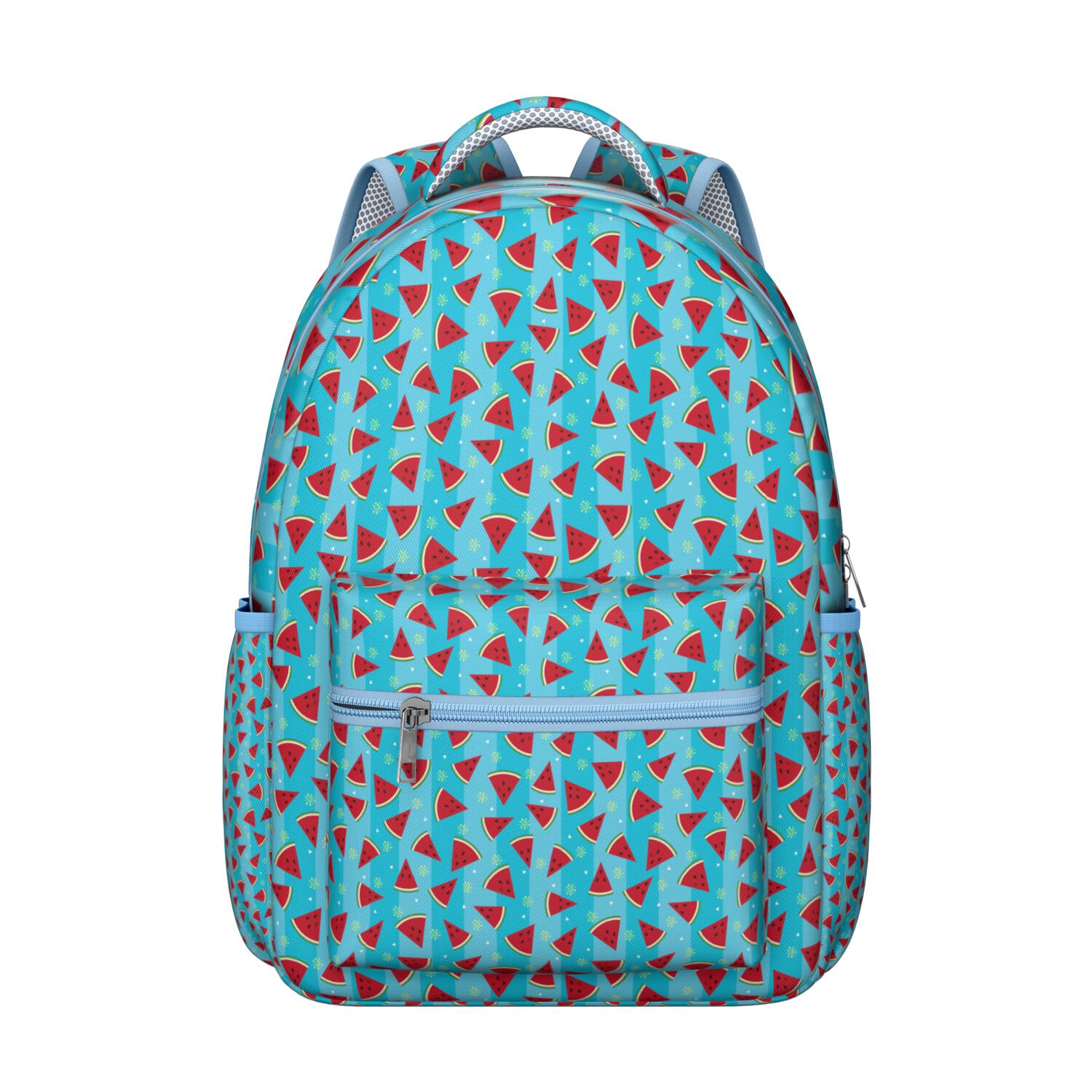 Watermelon Print School Backpack Aesthetic Geometric Summer Fruit ...