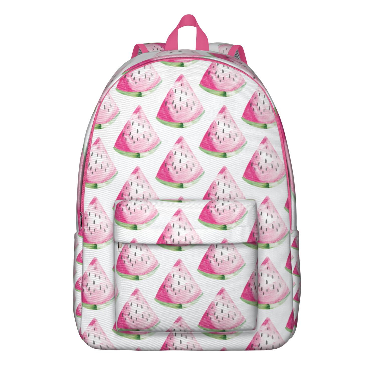 Watermelon Print Waterproof Backpack with Cute Tropical Pattern ...