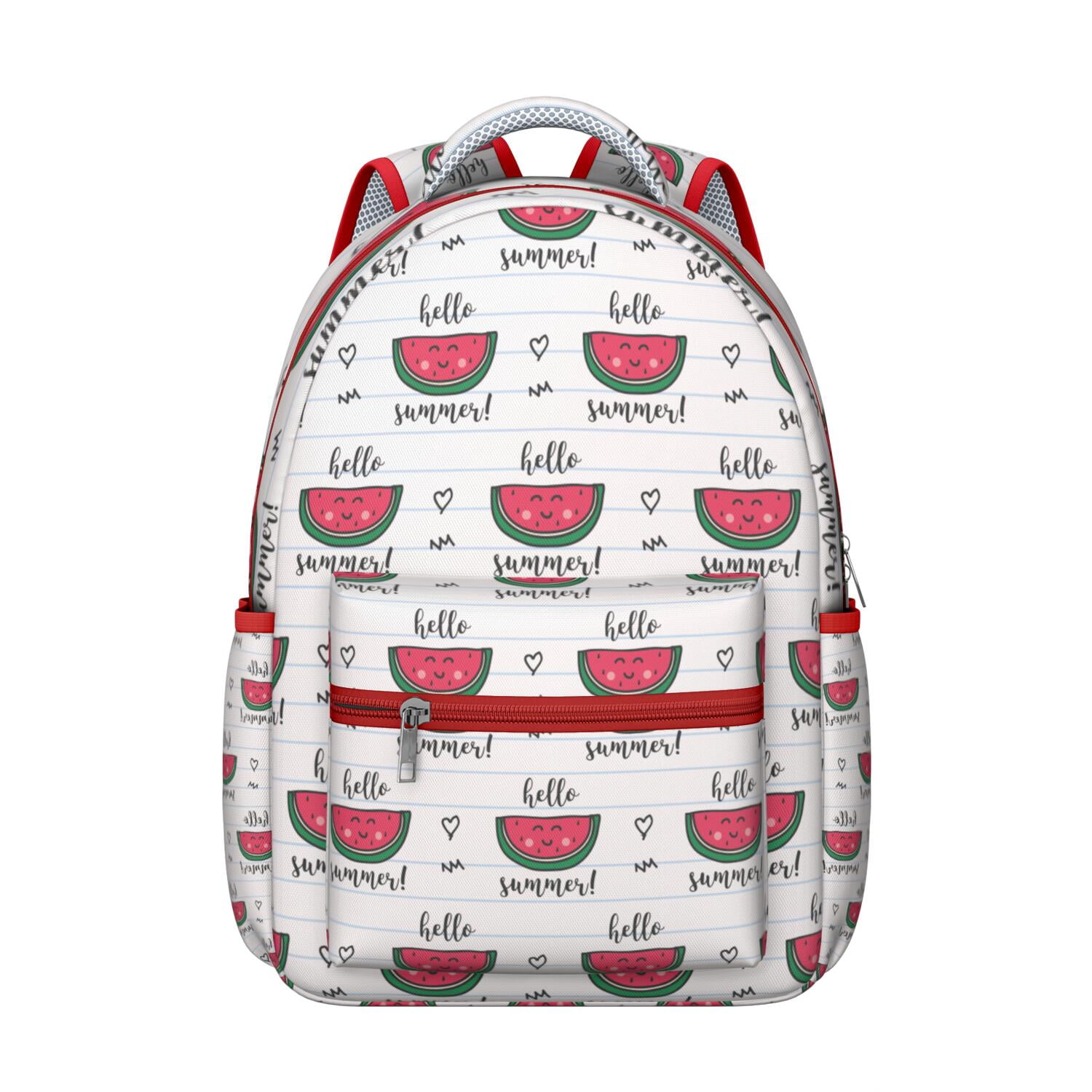 Watermelon Print Waterproof School Backpack - Ergonomic Student ...