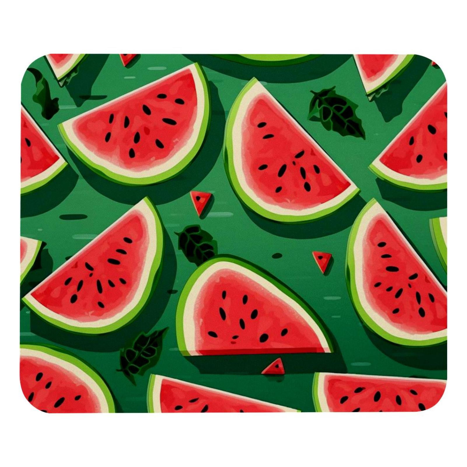 Watermelon Printed Square Desk Pad, 8.3x9.8 Inch Non-Slip Rubber Bottom ...