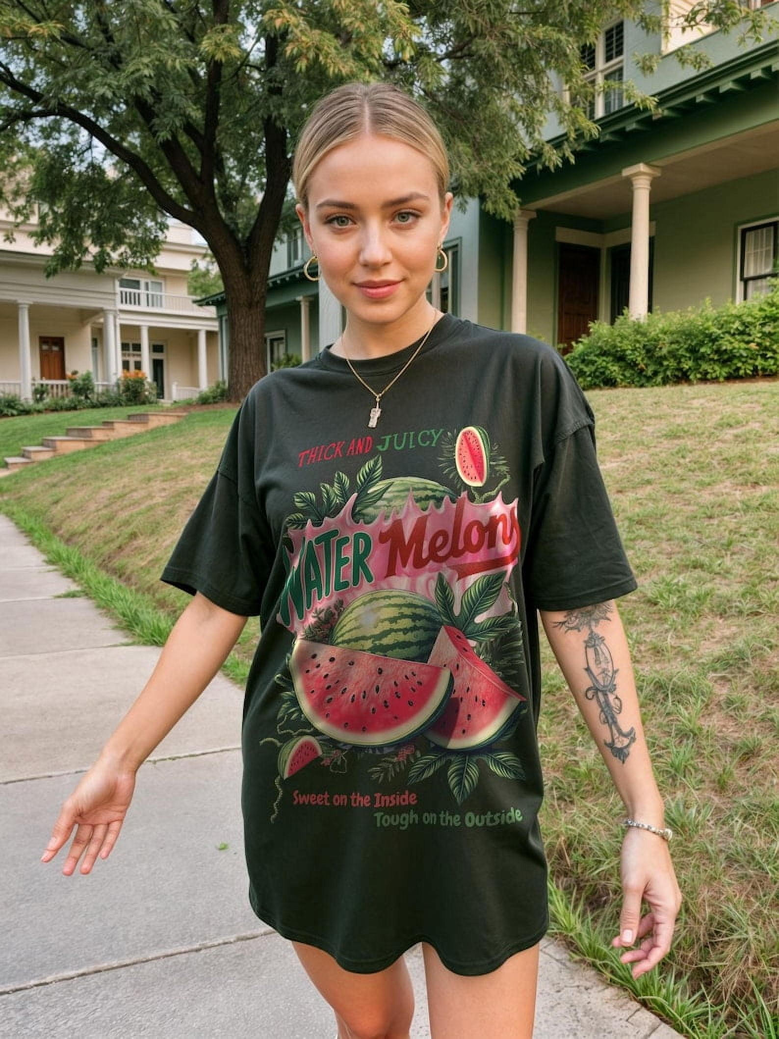 Watermelon Retro Commercial Graphic Shirt, Vintage Fruit Label Tee for ...