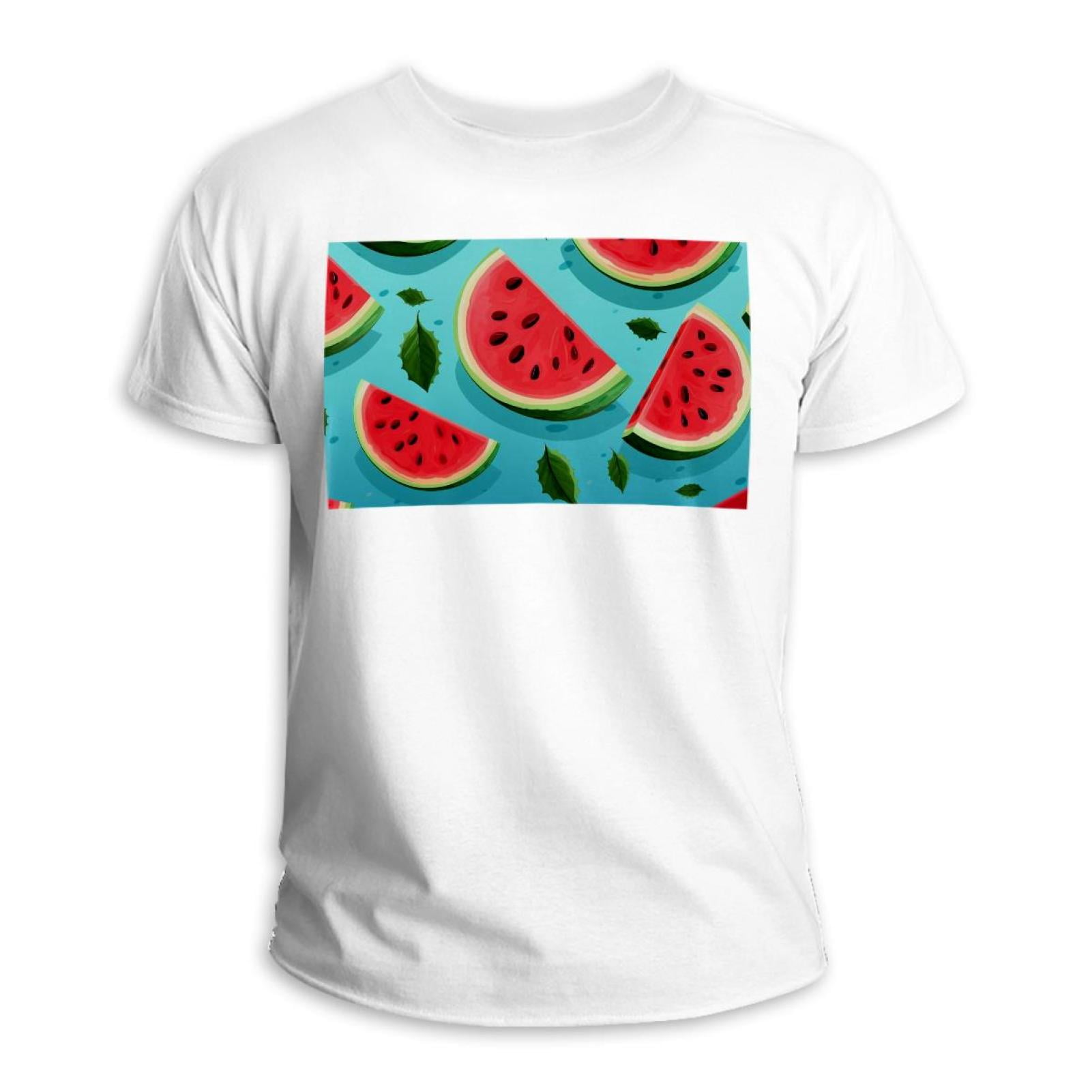 Watermelon Short Sleeve Crew Neck Basic Shirt - Solid Plain Color Top ...