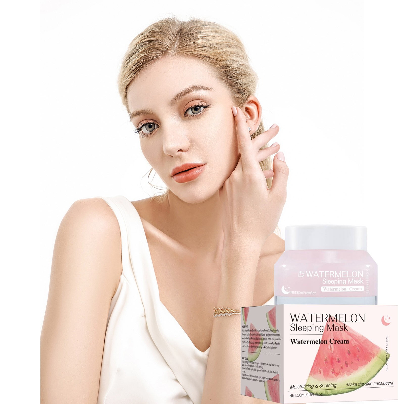 Watermelon Sleep Hydrating Overnight Hydrogel Mask Facial Mask Mask ...