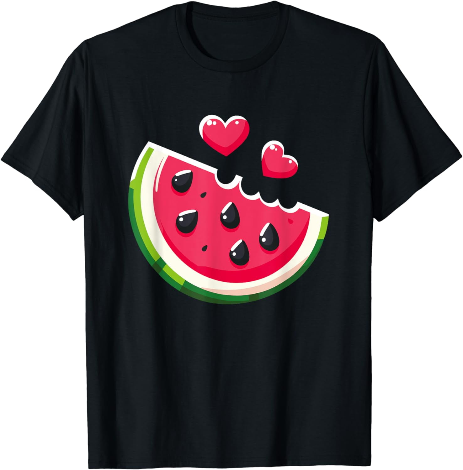 Watermelon Slice Melon Heart Fruit Lovers Summer Vacation T-Shirt ...