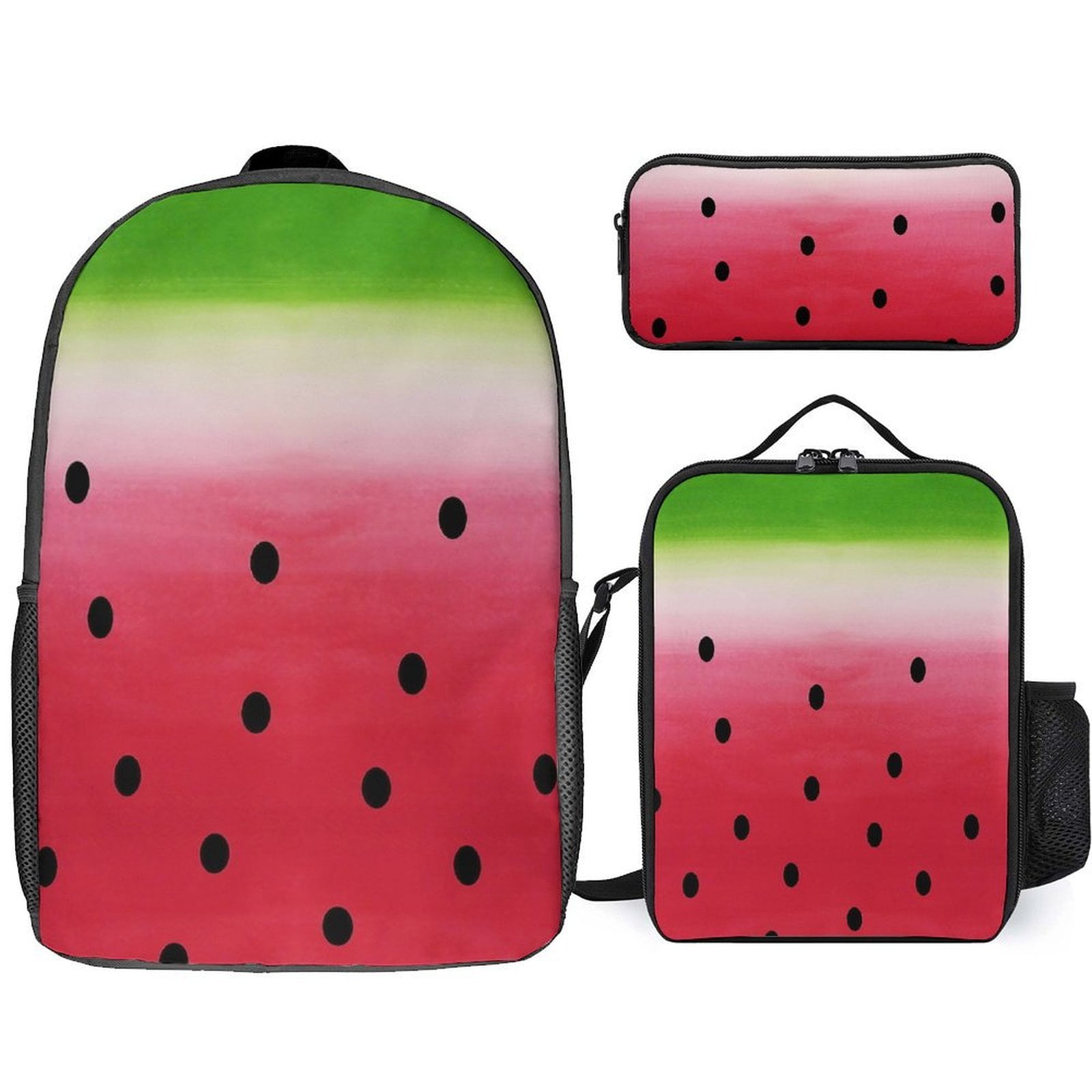 Watermelon Slice Print 3D Printed 3pcs/Set Bags Laptop Daypack Backpack ...
