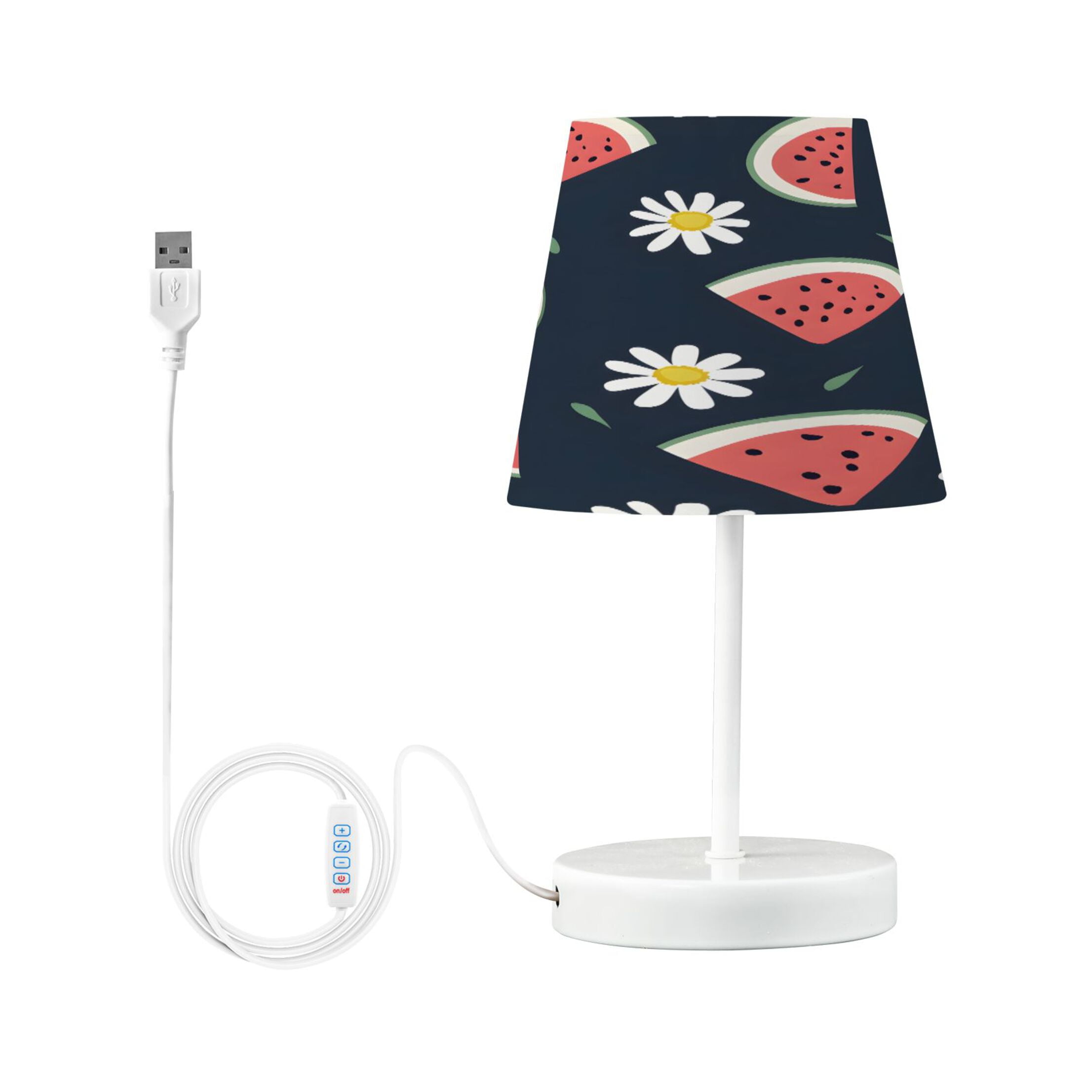 Watermelon Slice and Daisy Desk Lamp LED Table Nightstand Lamps with 3 ...