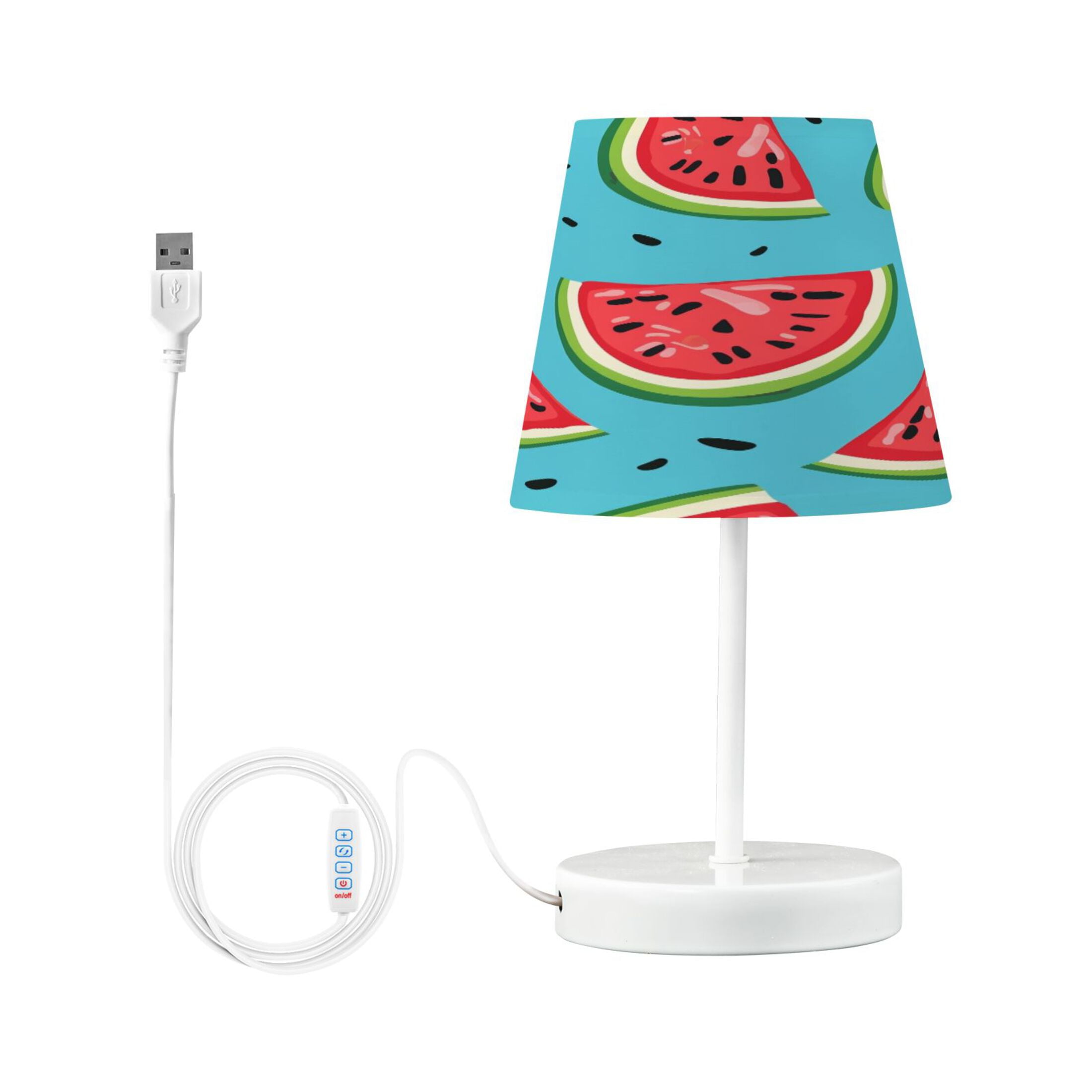 Watermelon Slice and Seed Desk Lamp LED Table Nightstand Lamps with 3 ...