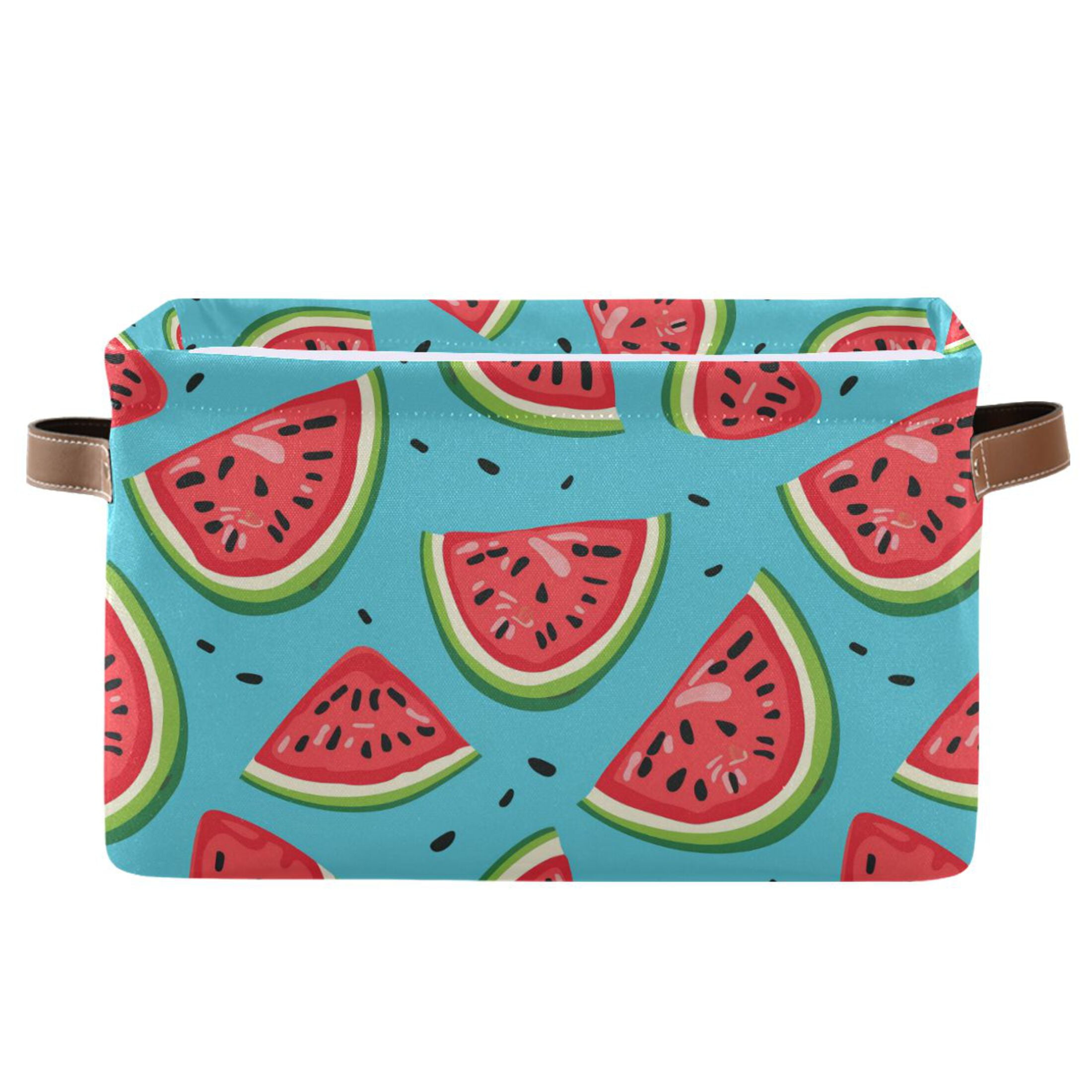 Watermelon Slice and Seed Storage Bins with Handle Fabric Organizer ...