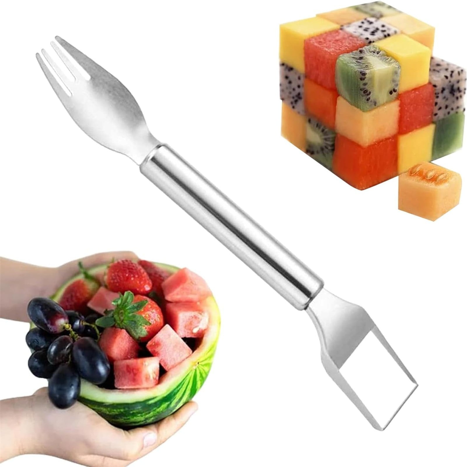 Watermelon Slicer Cutter 2 In 1 Watermelon Fork Slicer Cutter | Fruit ...
