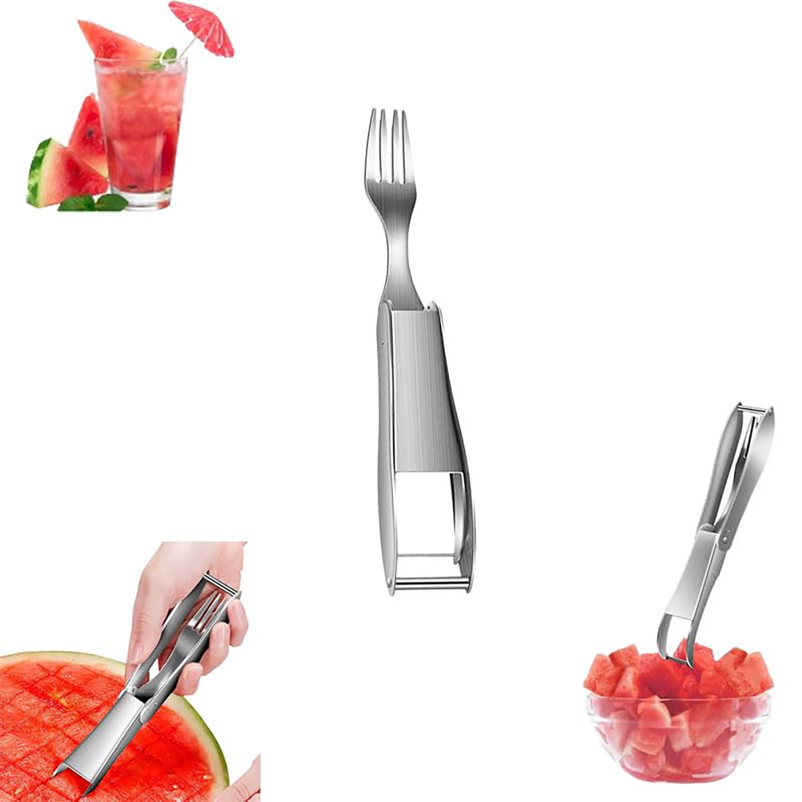 Watermelon Slicer Cutter 2 In 1 Stainless Steel Fruit Cutter Watermelon ...