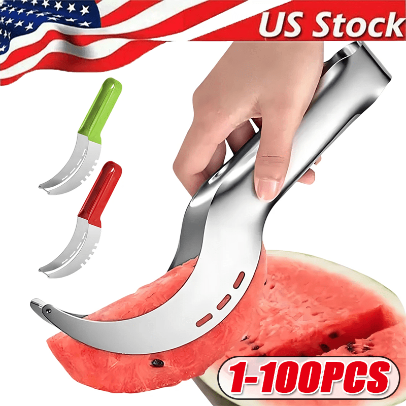 Watermelon Slicer Cutter Knife Server Corer Scoop Kitchen Knife Tools ...