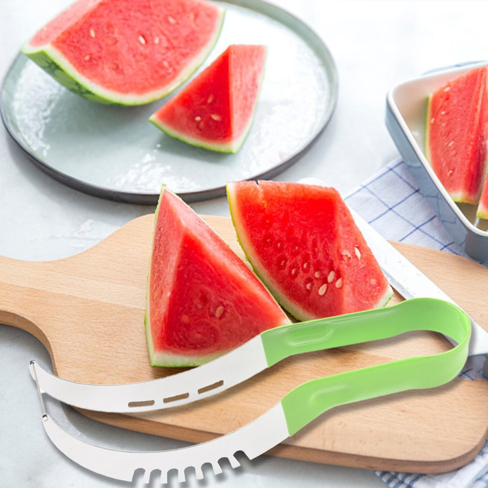 Watermelon Slicer Pineapple Cantaloupe Cutting Fruit Eating Watermelon ...