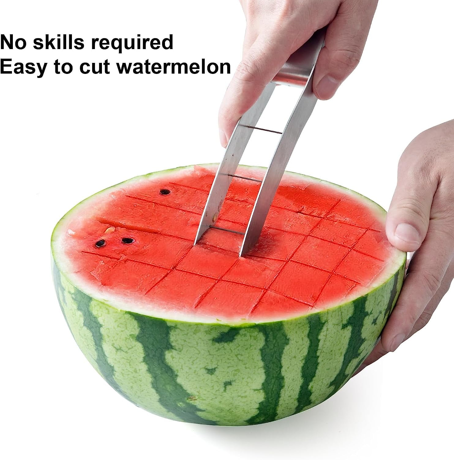 Watermelon Slicer, Stainless Steel Watermelon Fruit Cube Cutter Tools ...