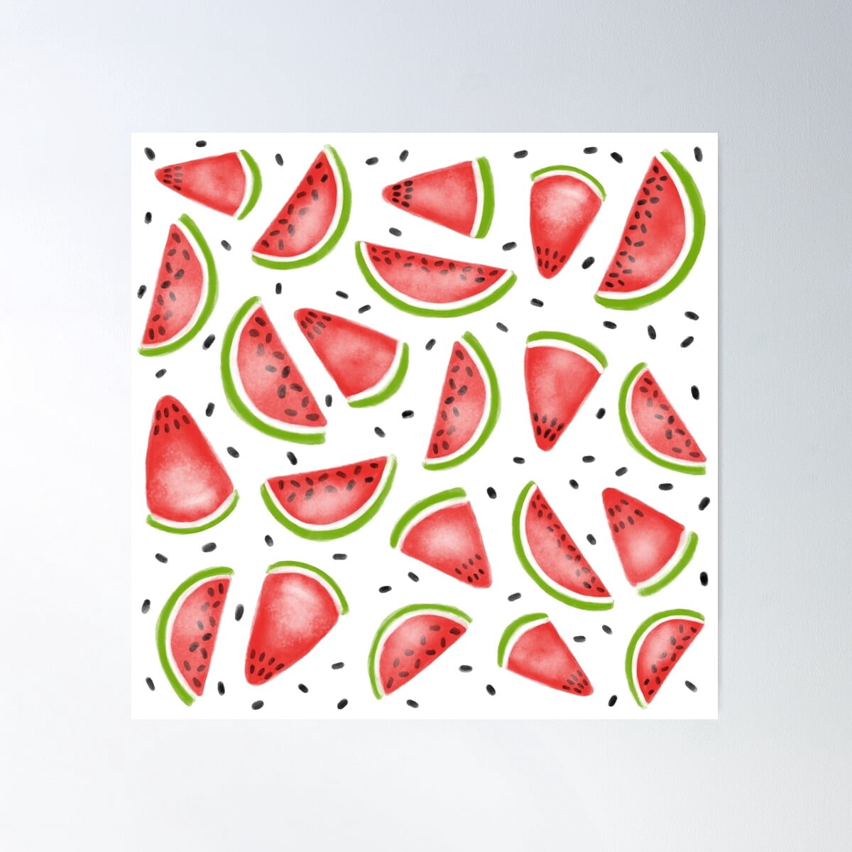 Watermelon Slices Poster Wall Art, Modern Wall Decor For Living Room ...