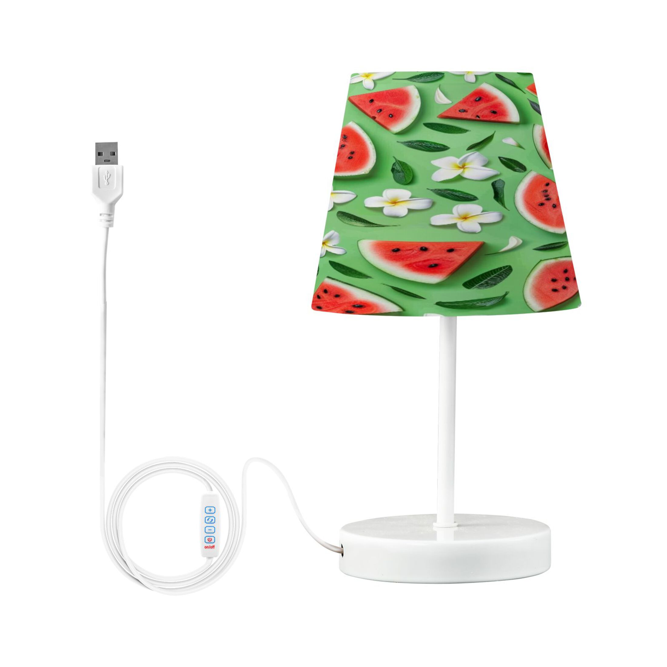 Watermelon Slices and Flower Desk Lamp LED Table Nightstand Lamps with ...