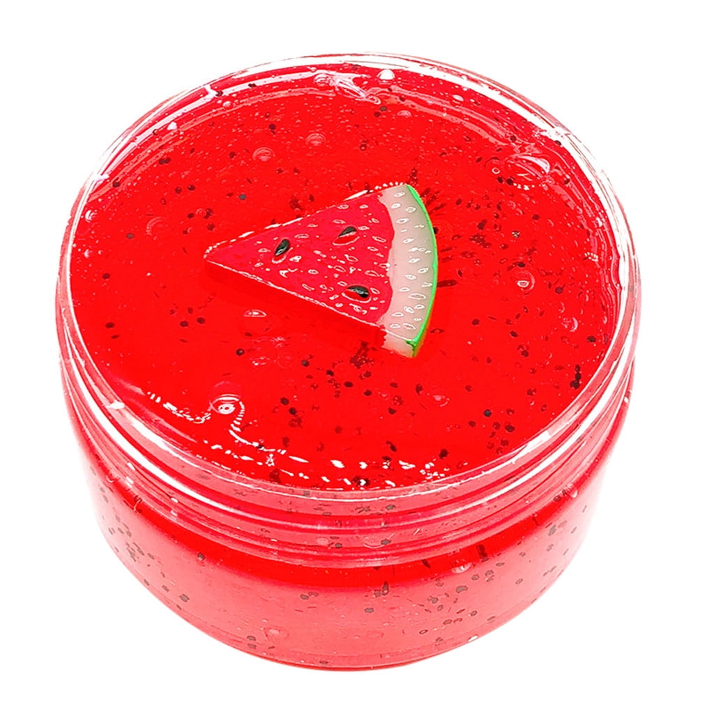 Watermelon Slime Toy Cute Fruit Shaped Stress Relief Slime Watermelon ...