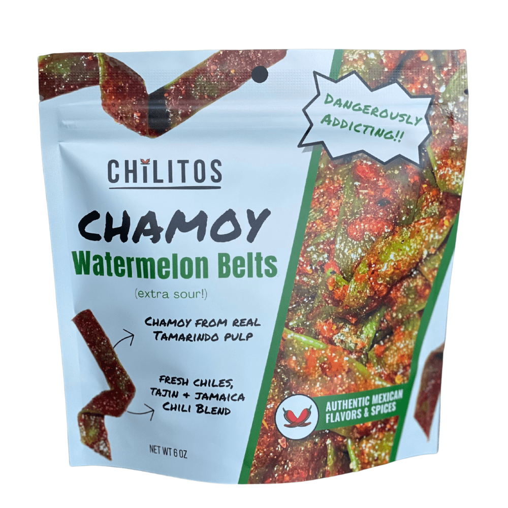 Chilitos Watermelon Sour Belts Chamoy Candy with Chili Coating Spicy ...
