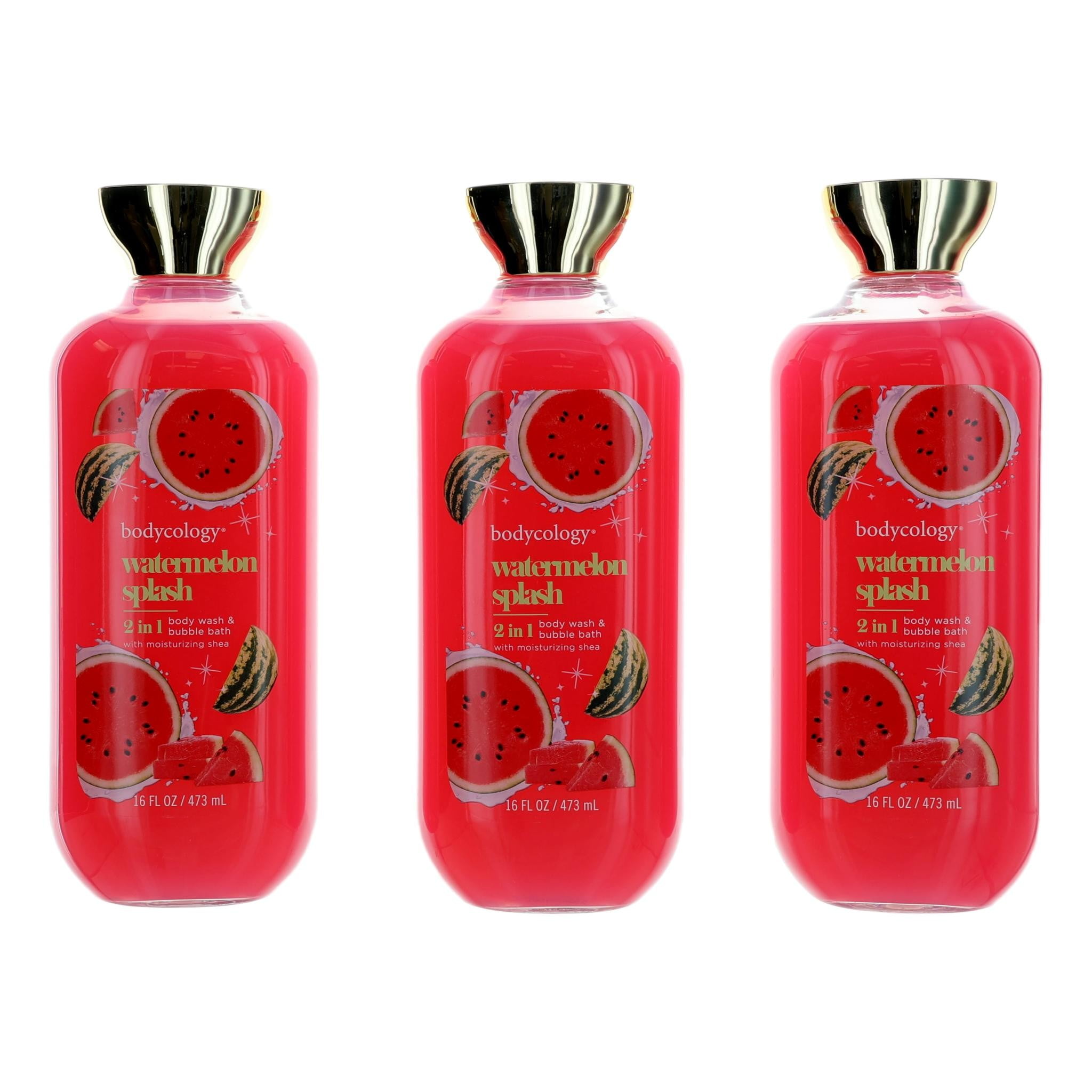 Watermelon Splash, 3 Pack 16oz 2 in 1 Body Wash & Bubble Bath women ...