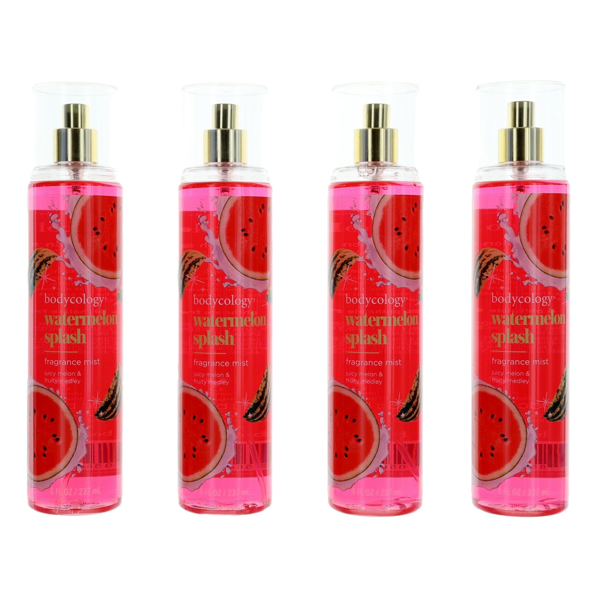 Bodycology Watermelon Splash Fragrance Mist for Women, 4 Pack, 8 oz ...