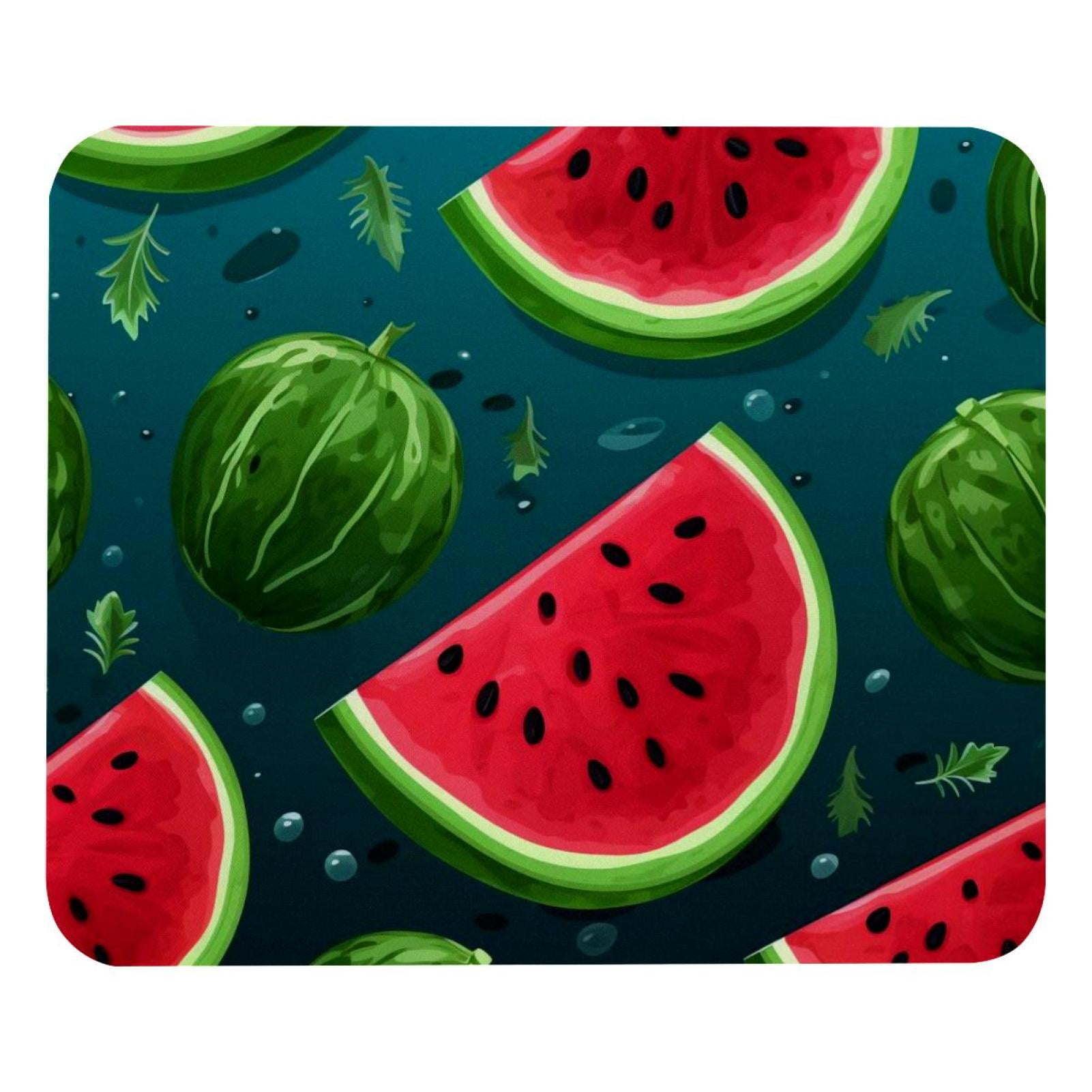 Watermelon Square Desk Mat Mousepad, 8.3x9.8 Inch Non-Slip Rubber ...