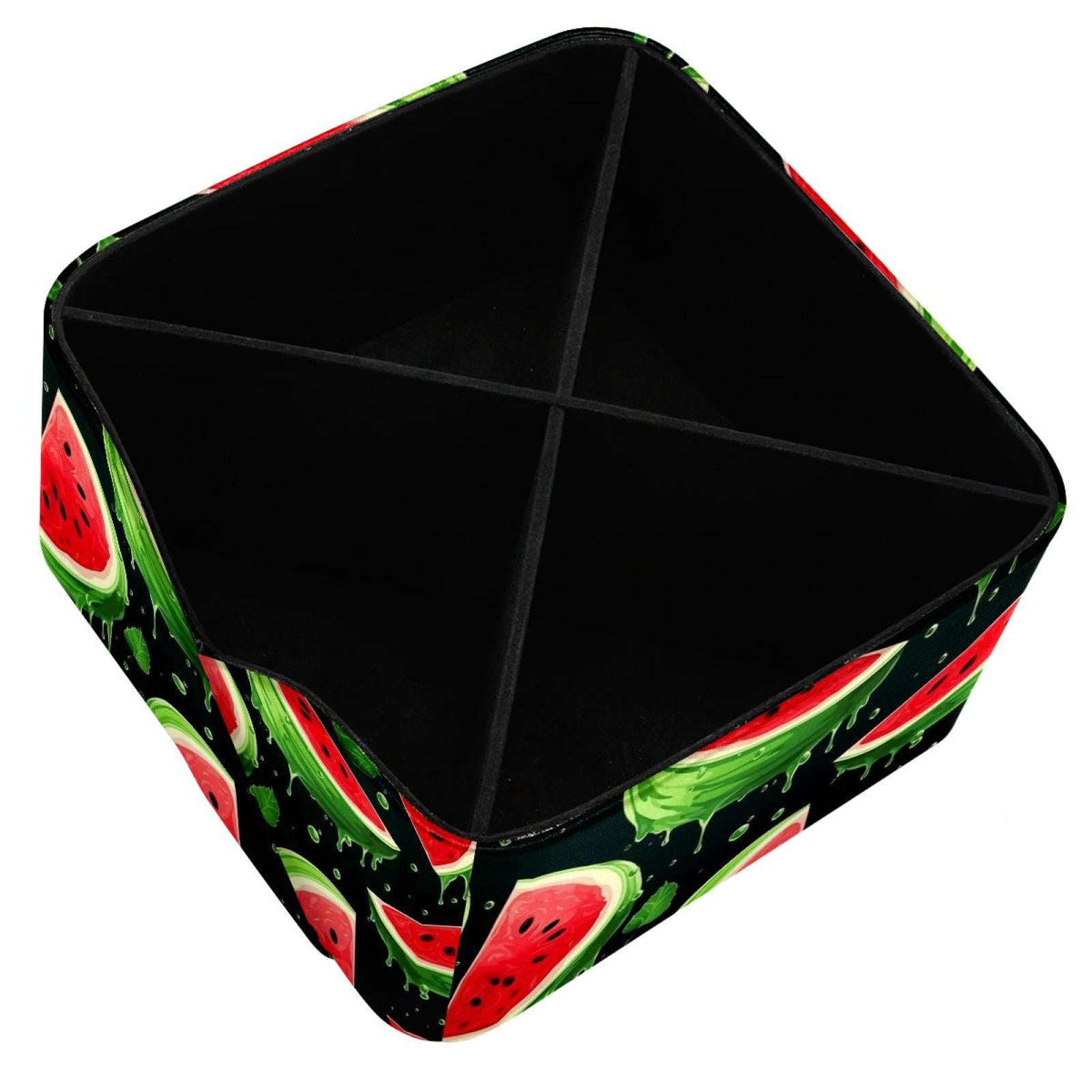 Watermelon Square Pen Case with 4 Compartments, Removable Dividers ...