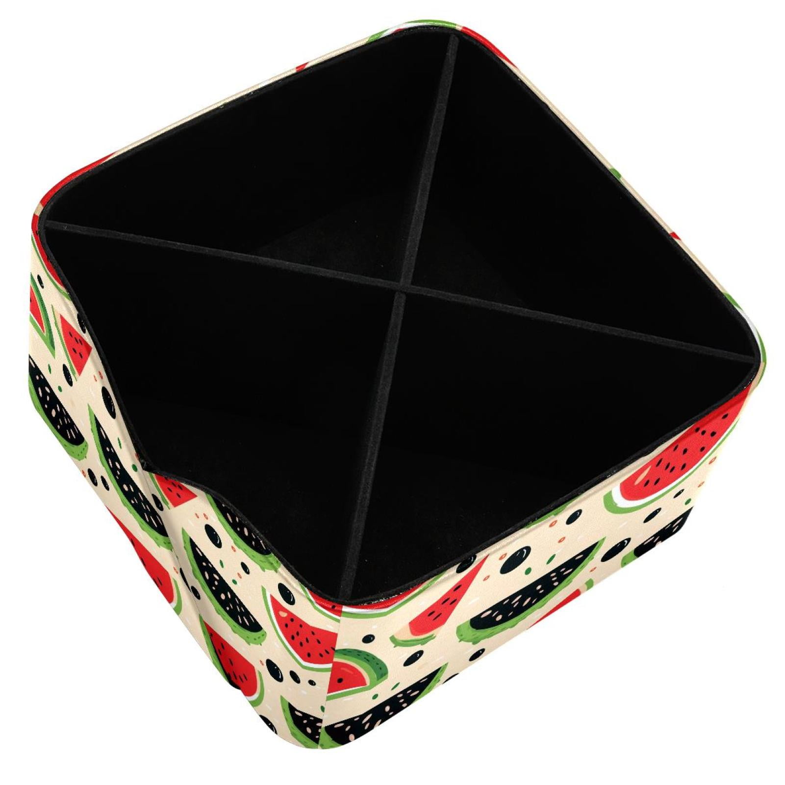 Watermelon Square Pencil Case with 4 Compartments, Removable Dividers ...