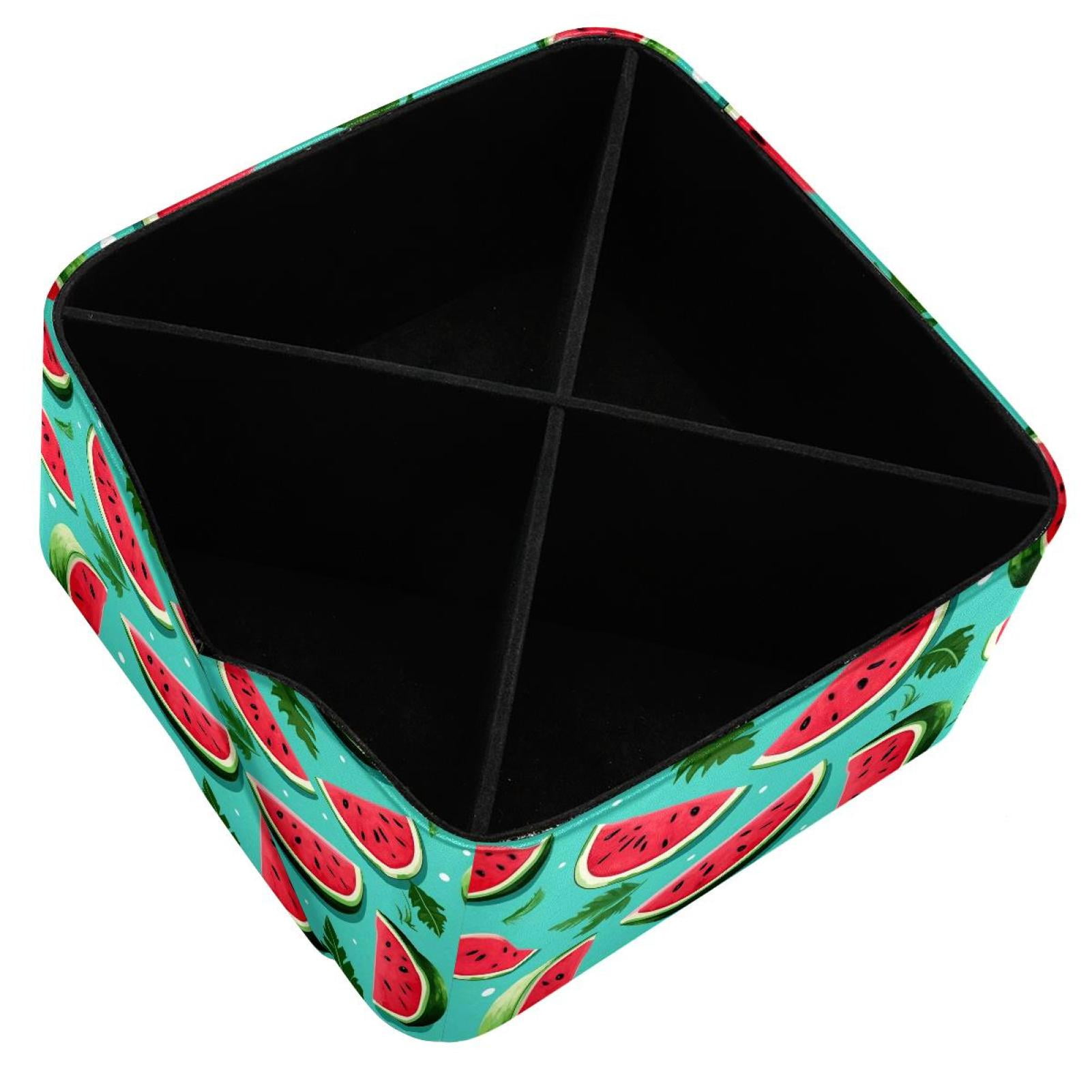 Watermelon Square Pencil Case with 4 Compartments, Removable Dividers ...