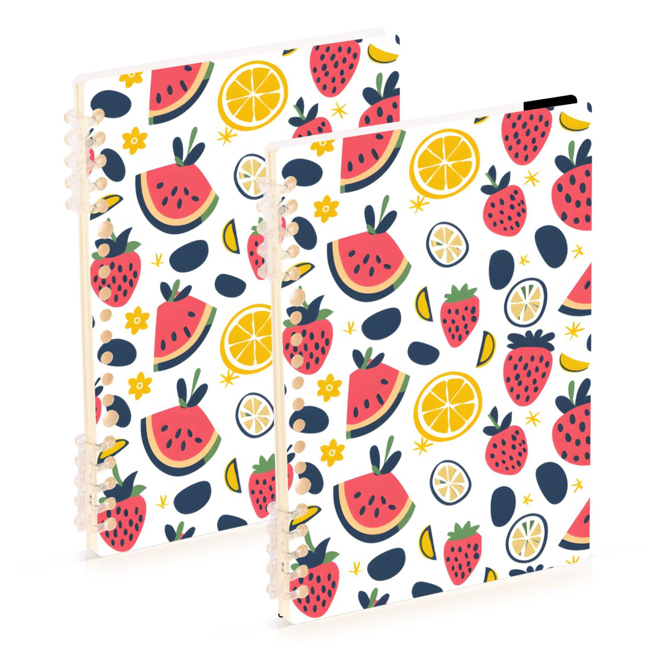 Watermelon Strawberries Lemons Ring Binder Notebook Journey Note Diary ...