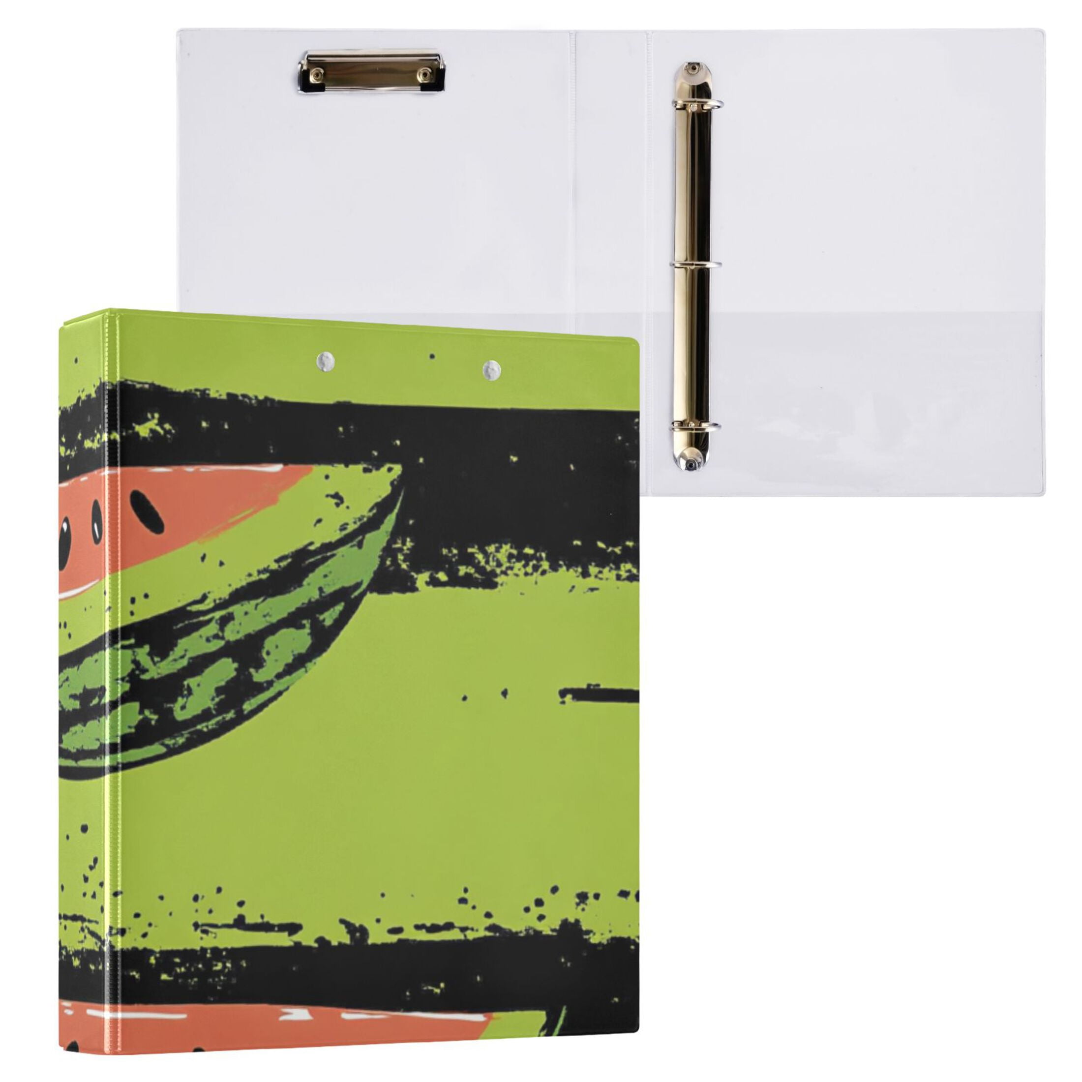 Watermelon Stripes 3 Ring Binders 1.5 inch Hardcover File Folders with ...