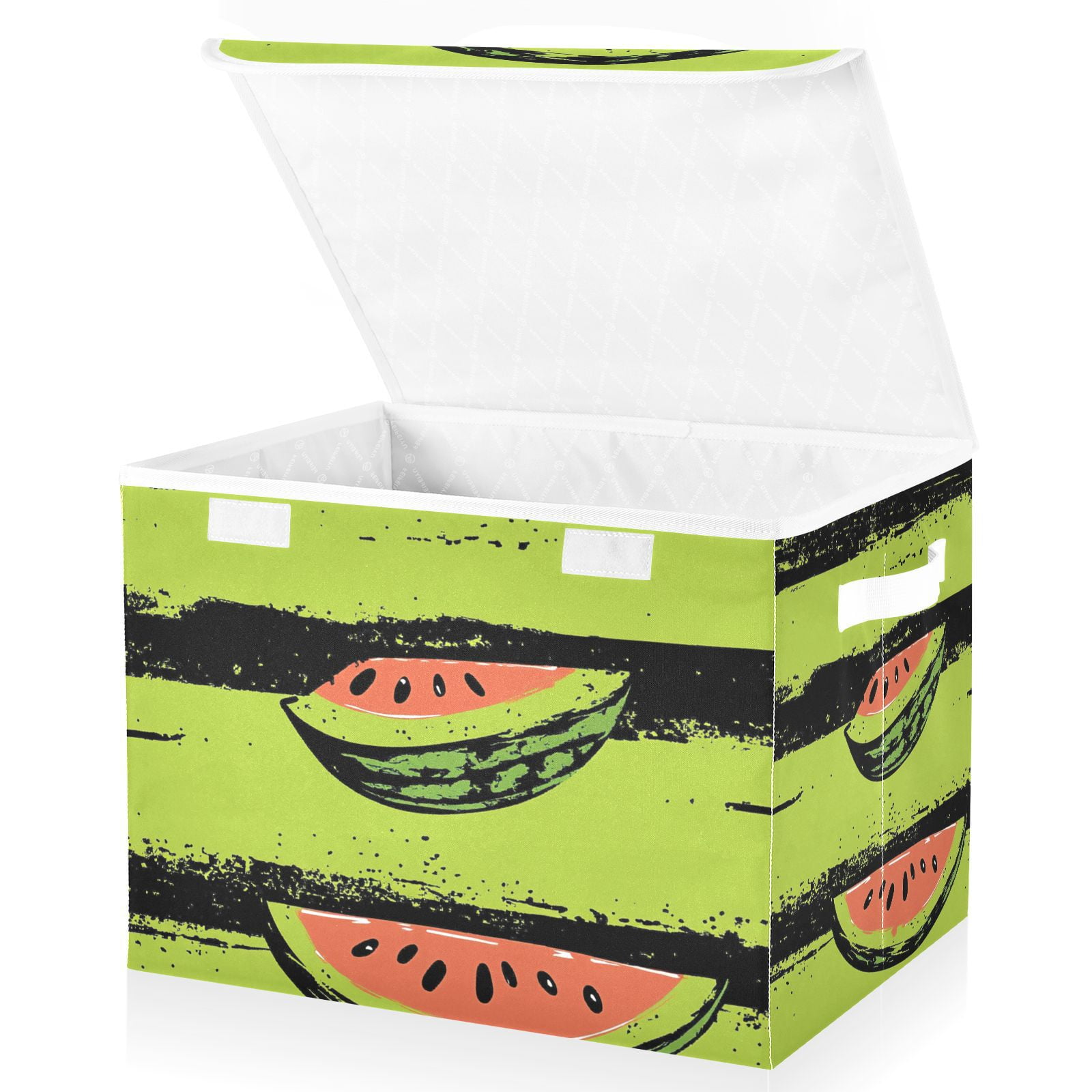 Watermelon Stripes Storage Basket for Shelves Foldable Container ...