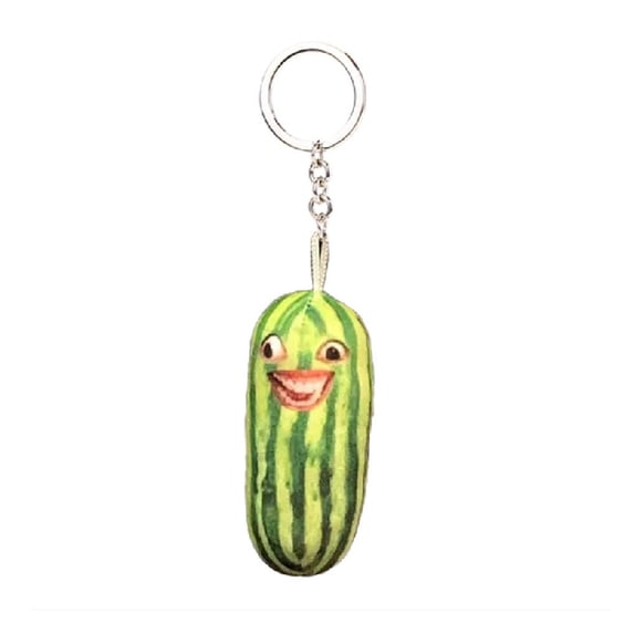 Watermelon Strips Plush Keychain Watermelon Design Keychain Fruit Doll ...