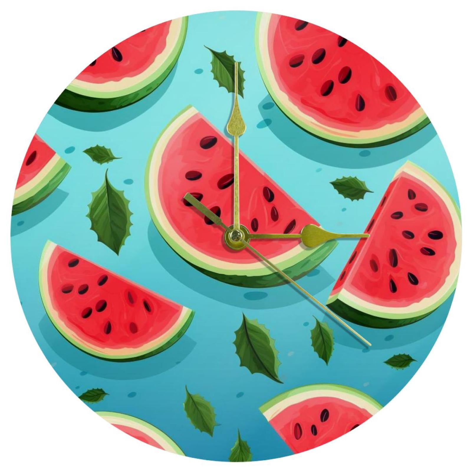 Watermelon Stylish Circular Wall Clock - Durable Acrylic Material ...