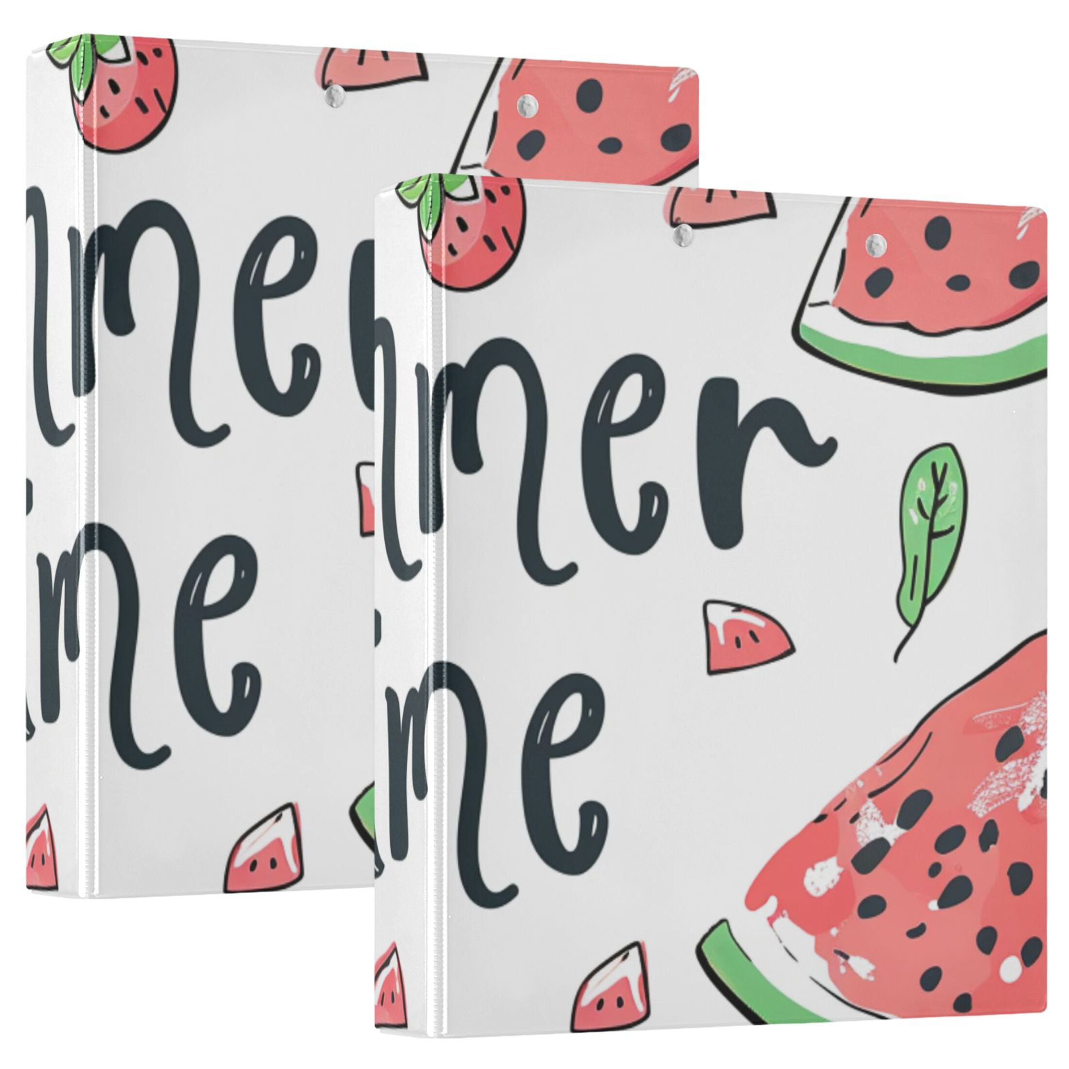 Watermelon Summer Time 3 Ring Binders 1.5 inch Hardcover File Folders ...