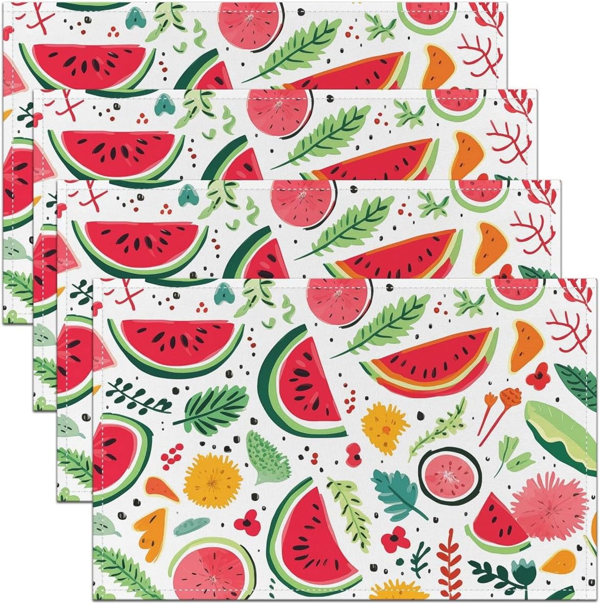 Watermelon Table Mats Placemat 12"x18" Delicious Fruit PrintPlacemats ...