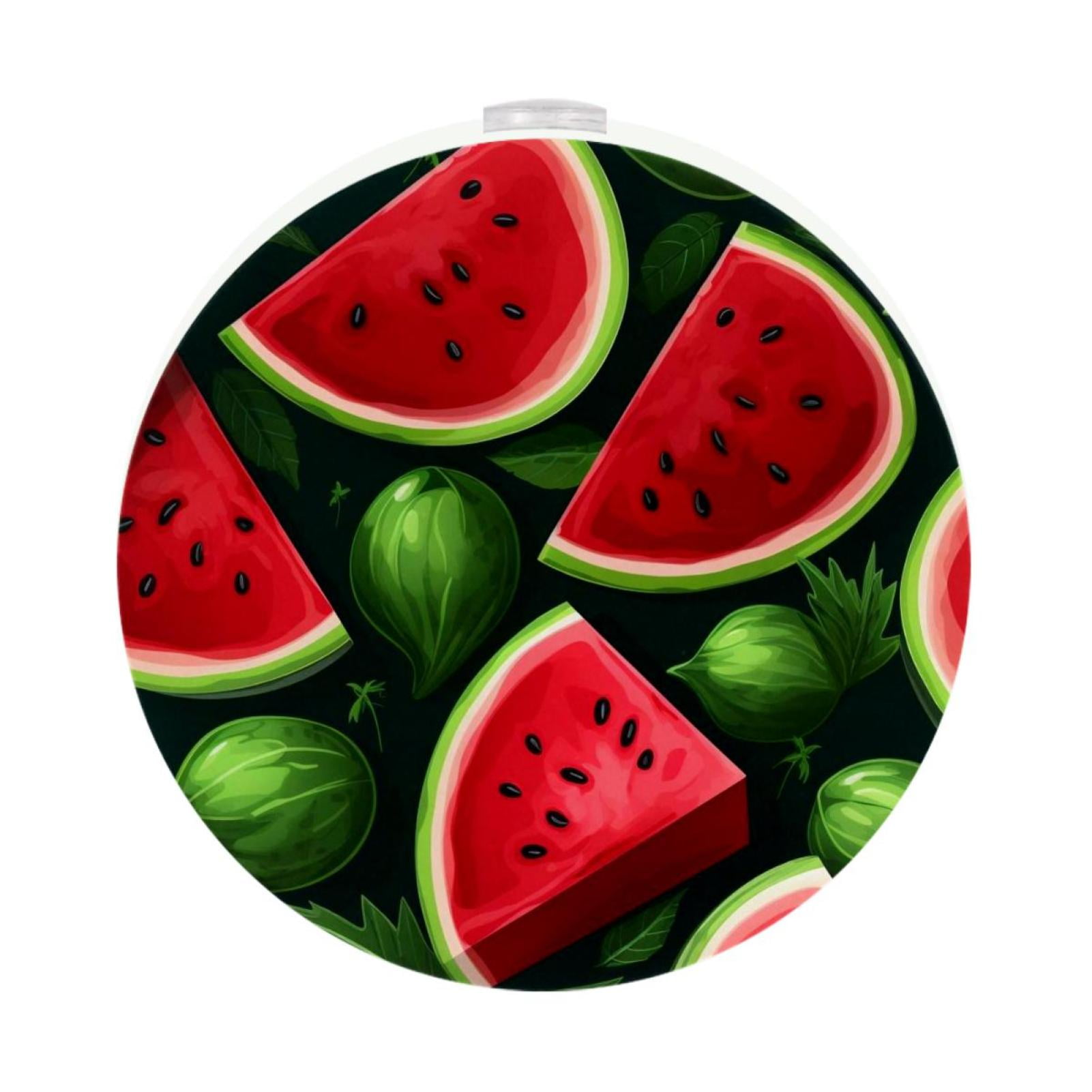 Watermelon Warm White Led Round Night Light-2Pcs, Portable Plug-in Dusk ...
