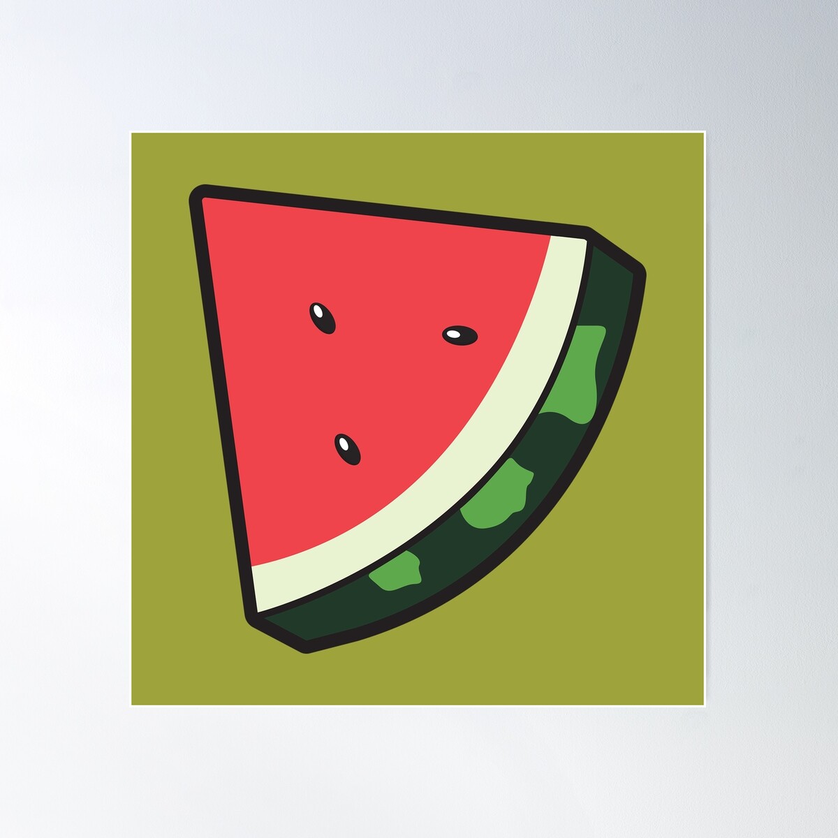 Watermelon With Seeds Poster Wall Art, Modern Wall Decor For Living ...