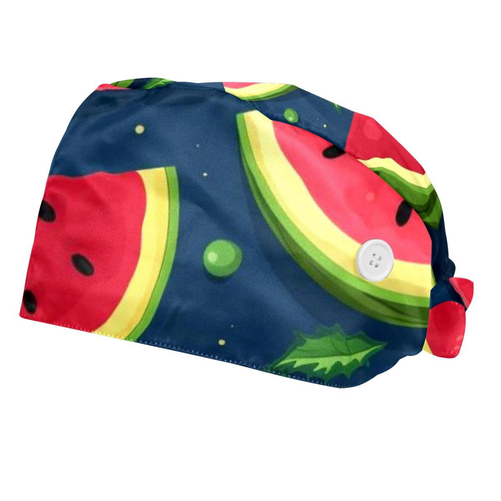 Watermelon Working Cap with Button, Cotton Working Hat Sweatband for ...