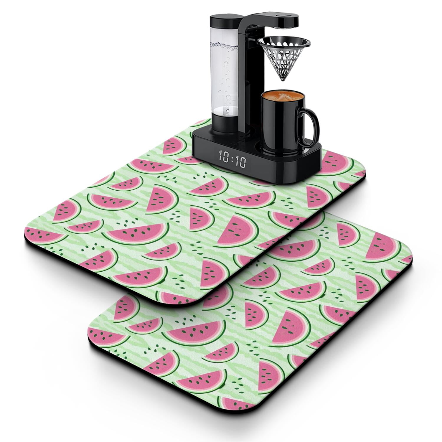 Watermelon and Tropical Fruit Dish Drying Mat, Summer Party Sunshine ...