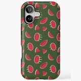 Watermelons Dark Green Summer Fruit Bright Pattern Case with iPhone 17 ...