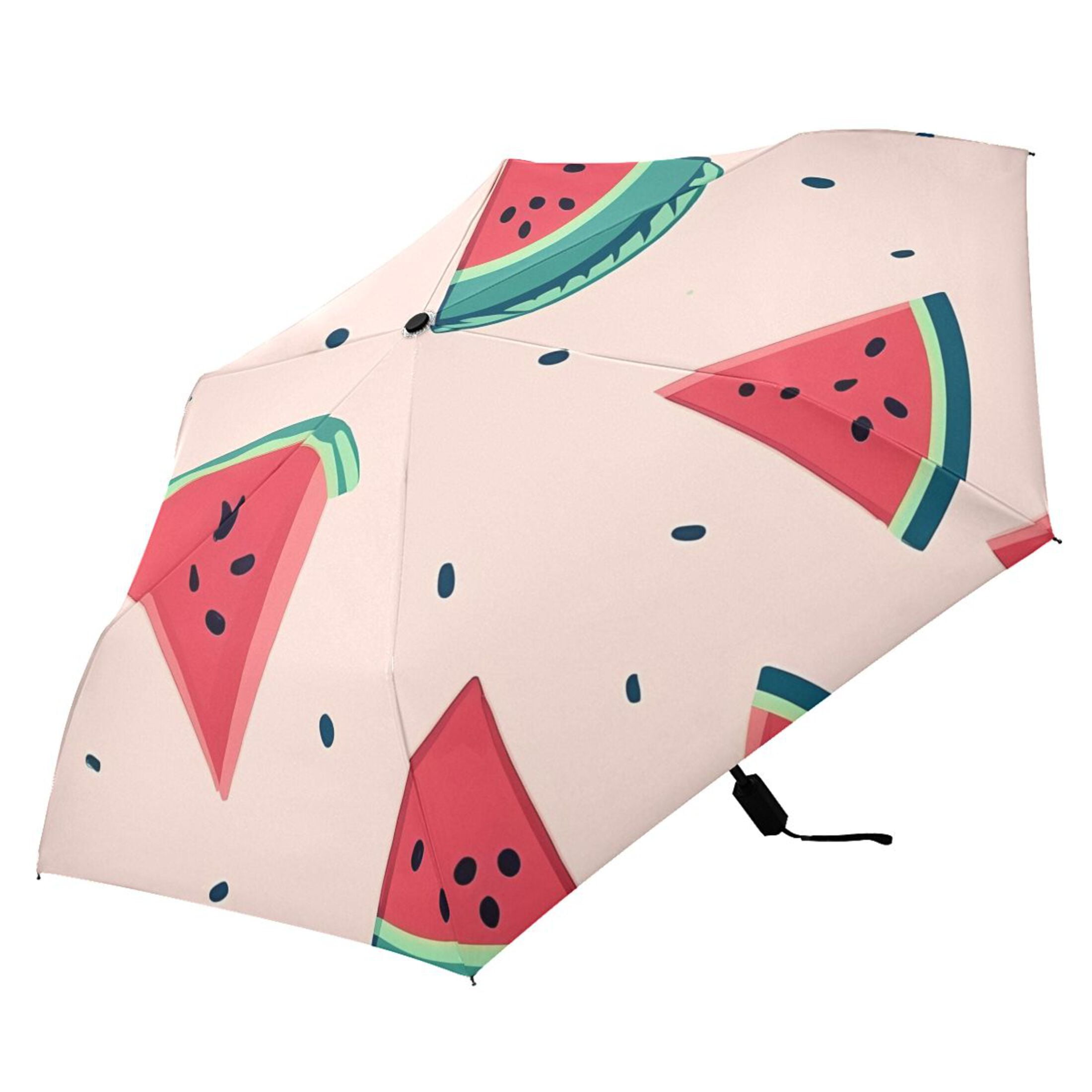 Watermelons Fruits Compact Folding Umbrella for Rain Windproof Travel ...