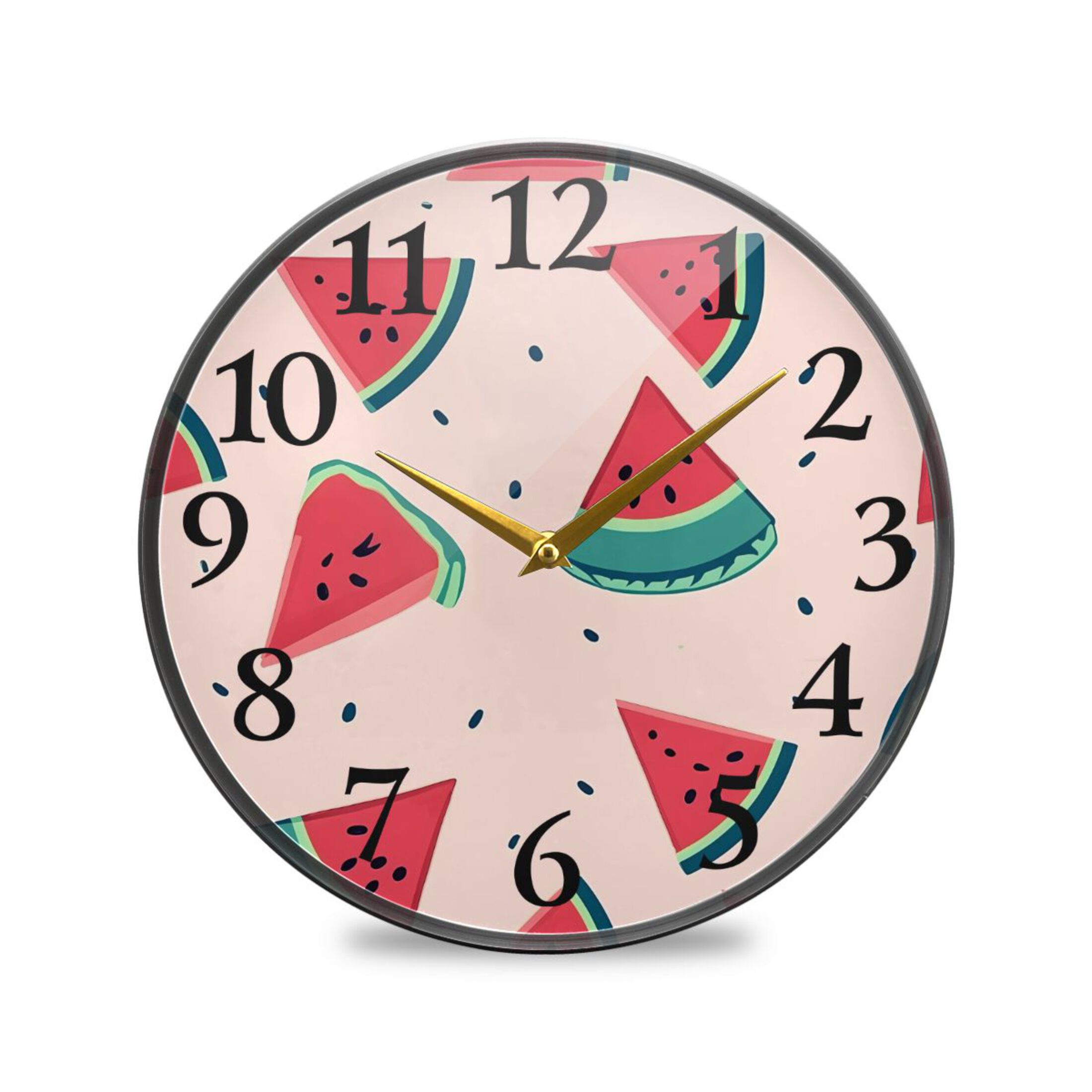 Watermelons Fruits Wall Clocks Battery Operated 9.5 Inch Round Clock ...