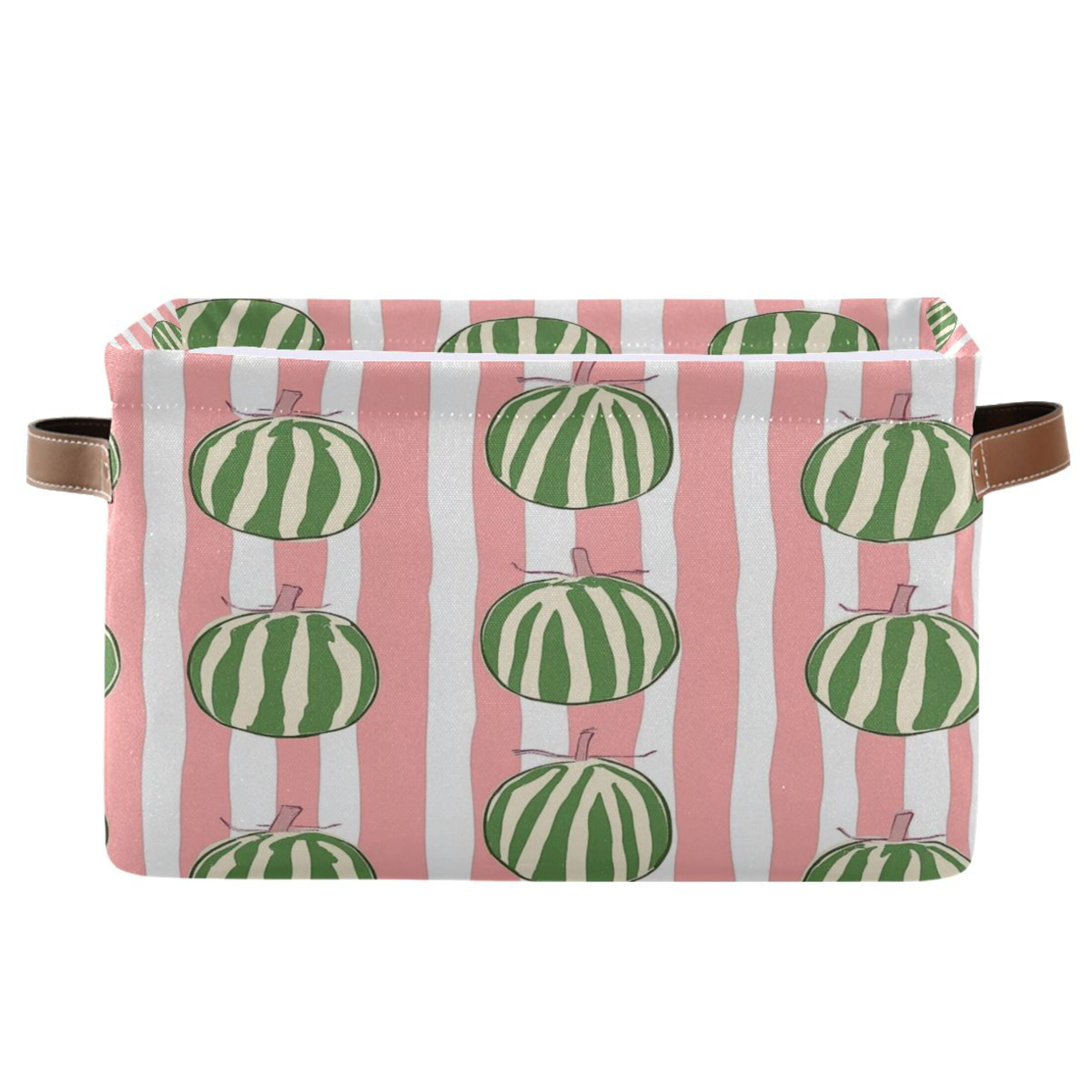 Watermelons Pattern Foldable Storage Basket,Canvas Fabric Foldable ...