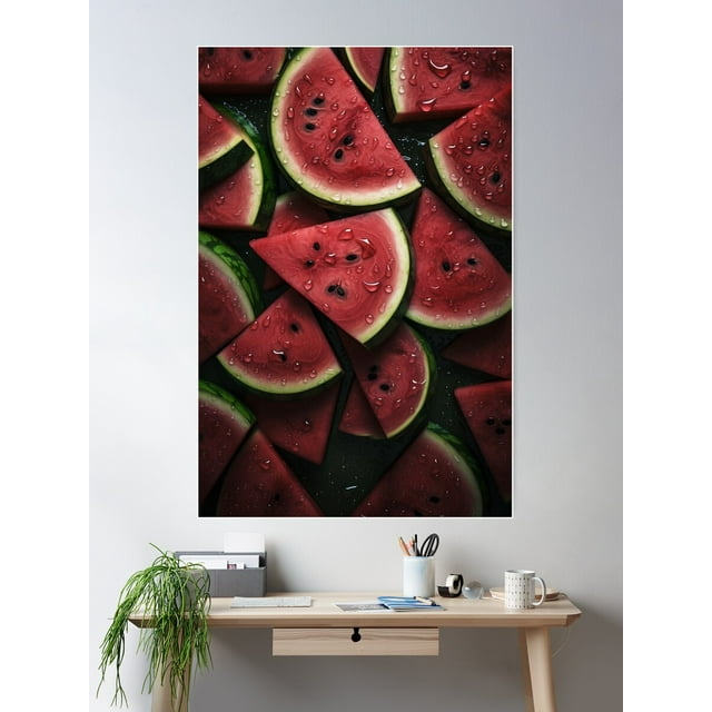 Watermelons Poster Wall Art, Modern Wall Decor For Living Room Bedroom ...
